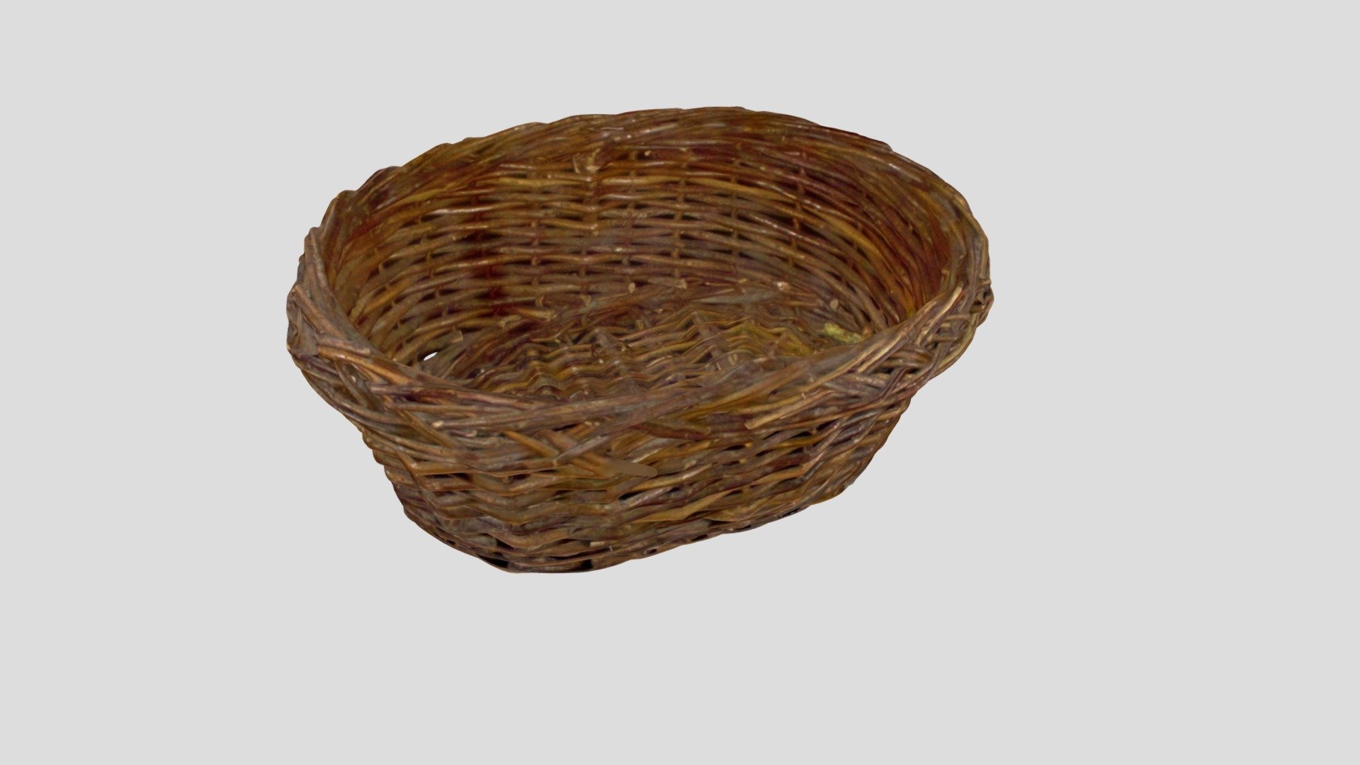 Natural round willow basket - Buy Royalty Free 3D model by 3dmanu.sv ...