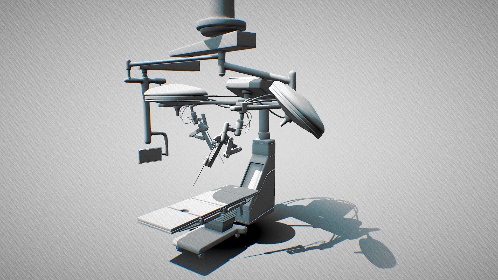 Operating Table, High Poly - Download Free 3D model by shashkinv1ad ...