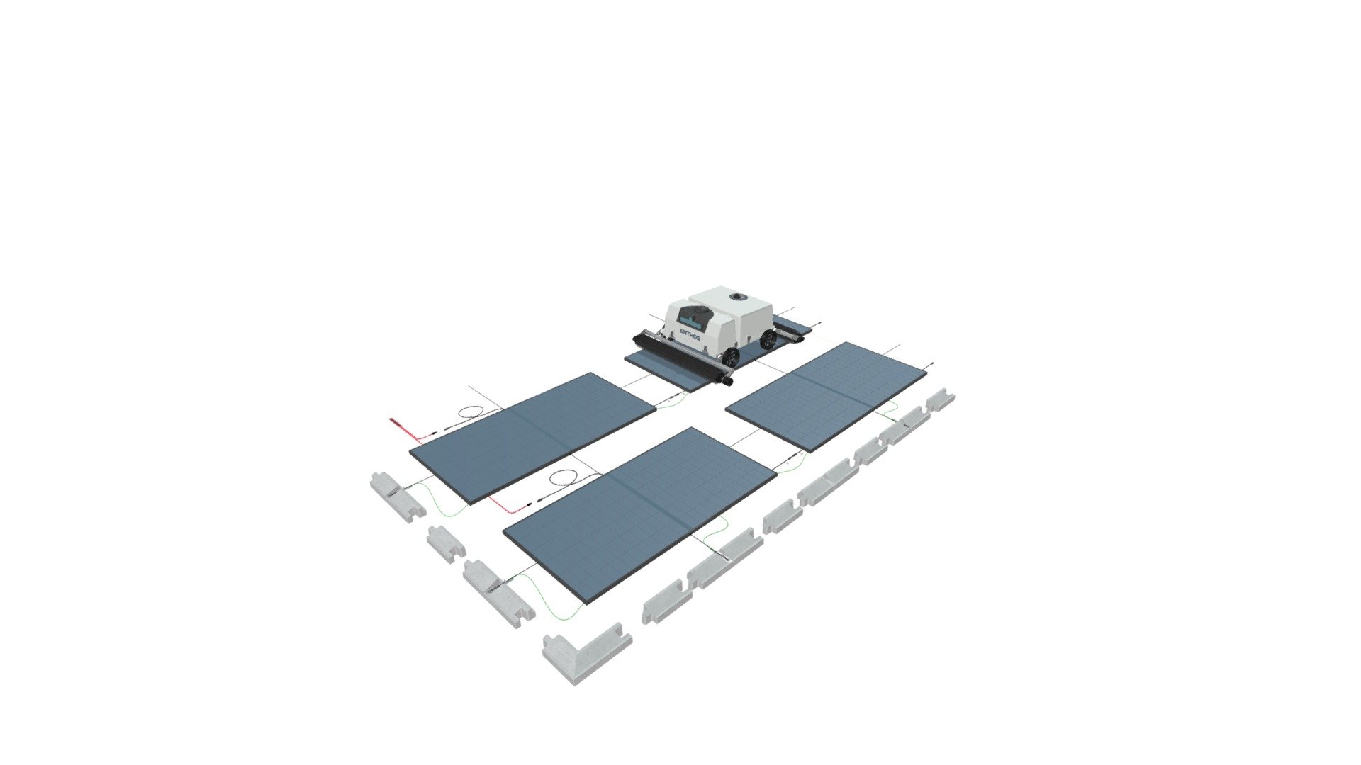 Earth Mount Solar Array with Gen 2 ErthBot - 3D model by Erthos ...