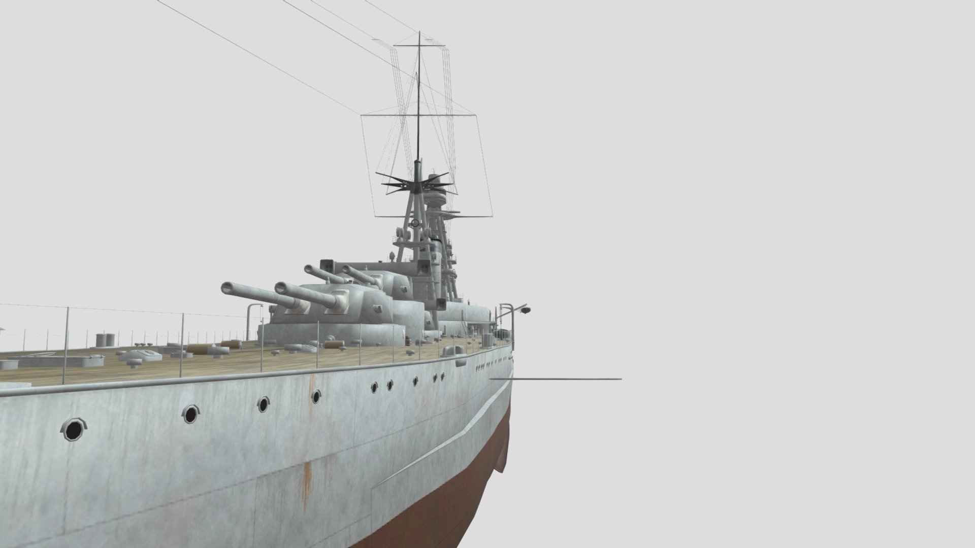 IJN Tosa Free Model (1920 Japanese Battleship) - Download Free 3D model ...