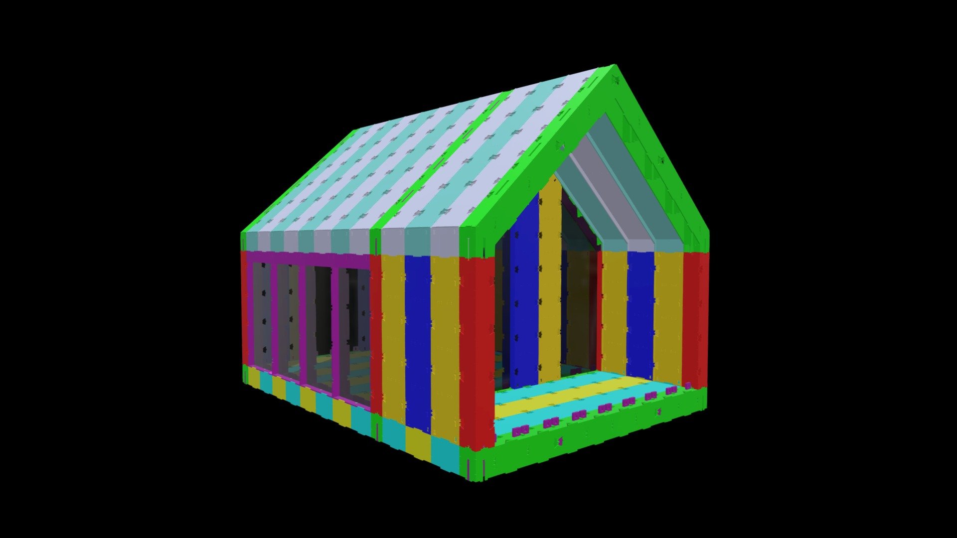 House 11 (edited 4mm MDF laser model) - Download Free 3D model by ...