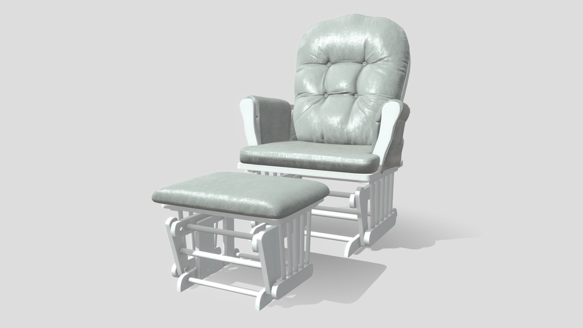 VELVET CHAIR AND TABLE - 3D model by Sharathraj_P [ddeb1d5] - Sketchfab