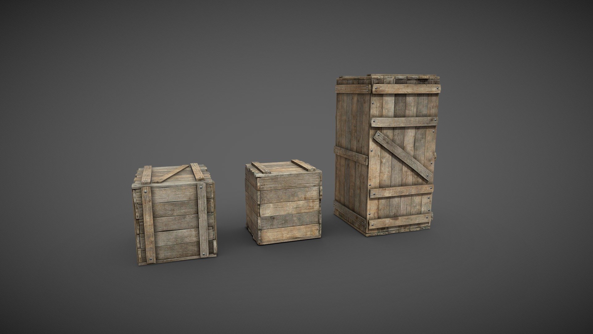 Wooden Boxes - Download Free 3D model by MaX3Dd [ddecbe4] - Sketchfab
