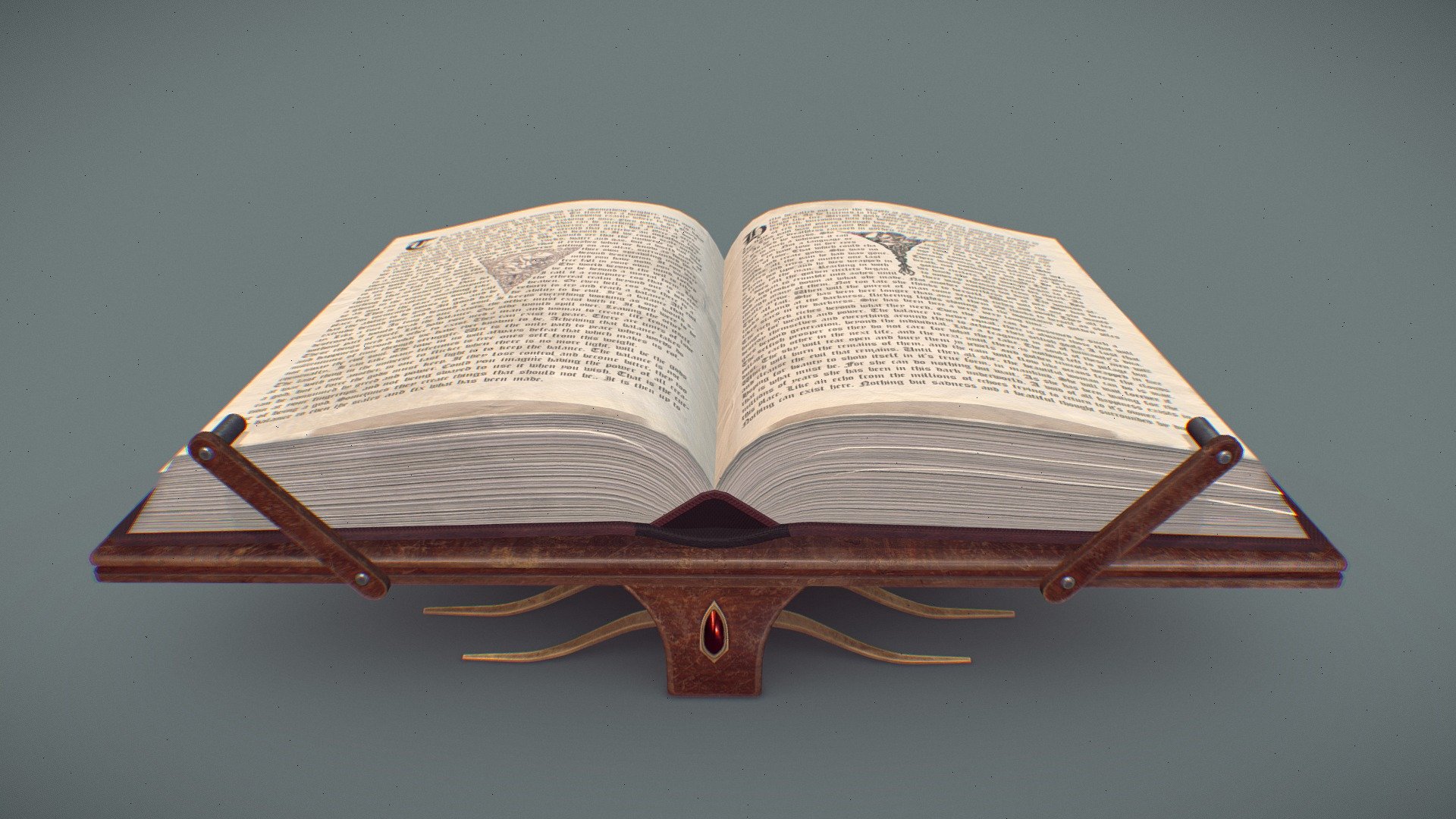 Open Book Stand - Buy Royalty Free 3D model by Michael V (@bossdeff ...