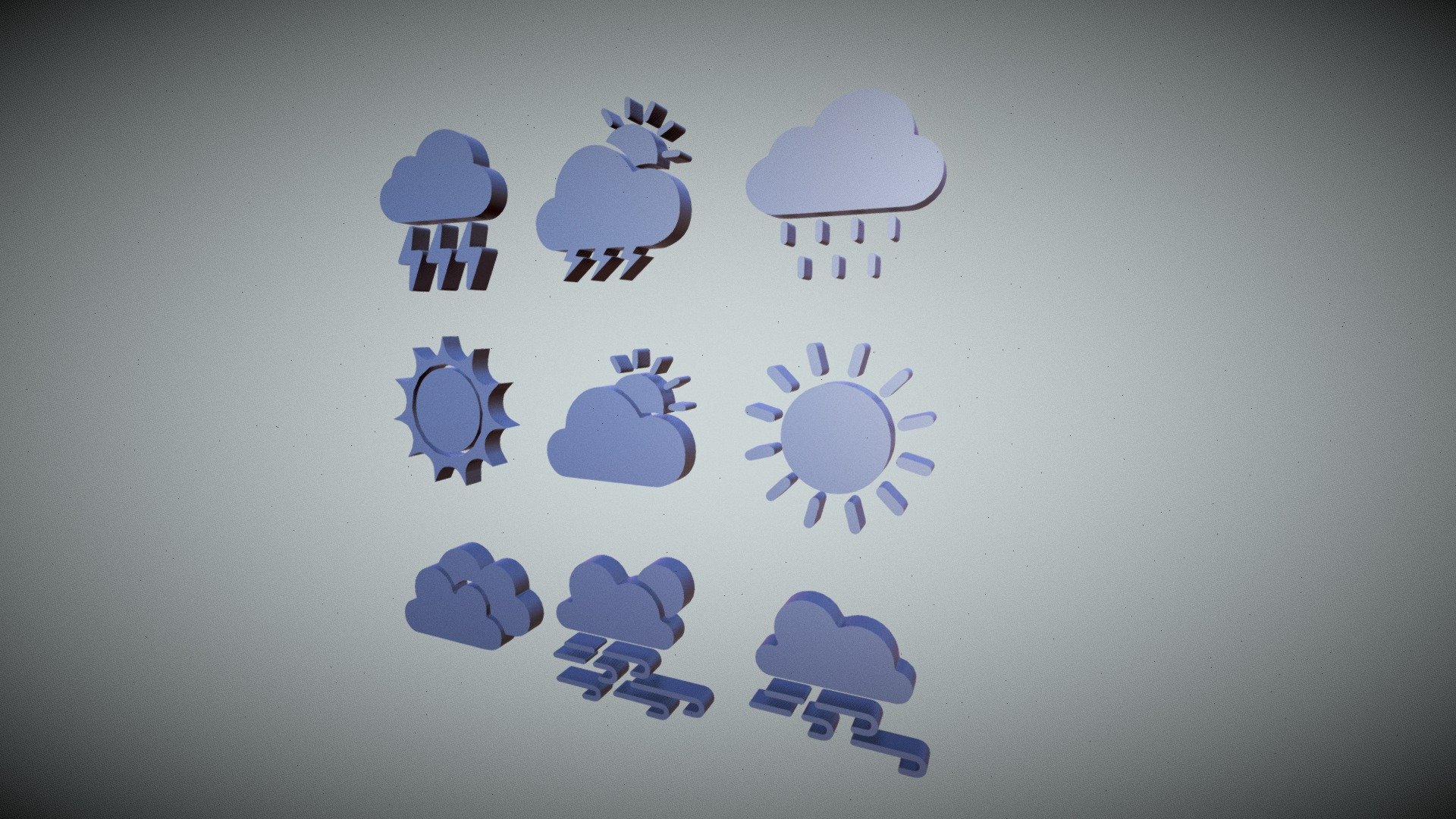 Weather Icon - Download Free 3D model by Kateryna (@nkkateruna ...
