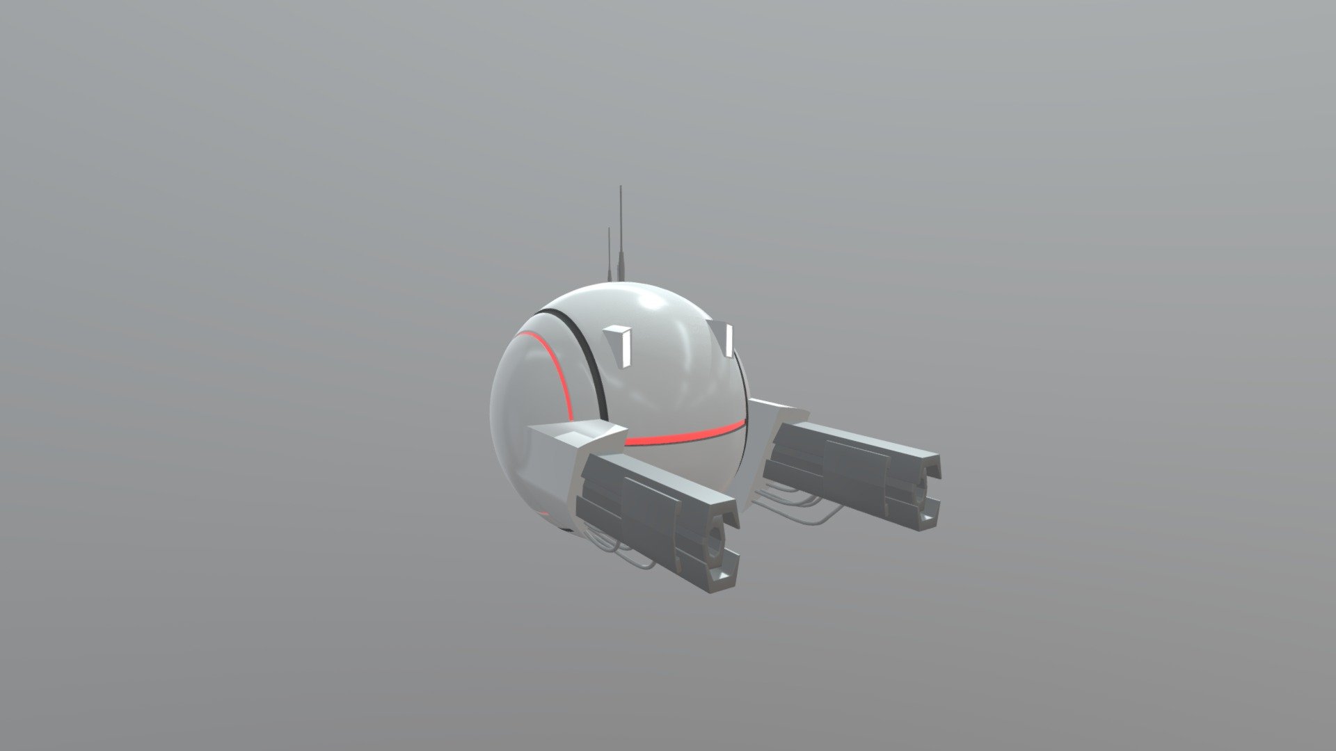 Sphere shaped Drone with Railguns - Download Free 3D model by Fistoos ...
