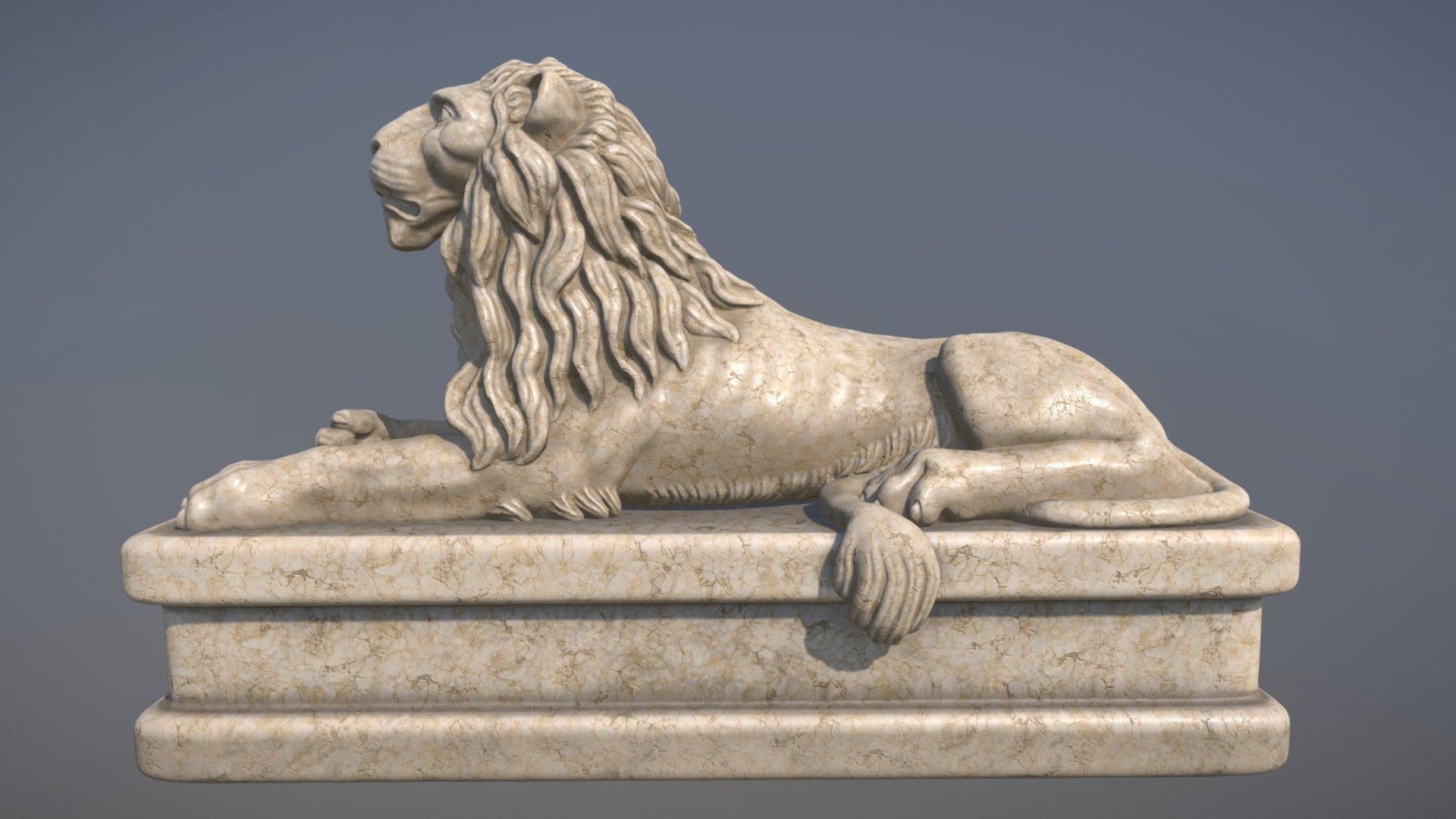 lion statue - 3D model by Marianna3D [ddf4060] - Sketchfab