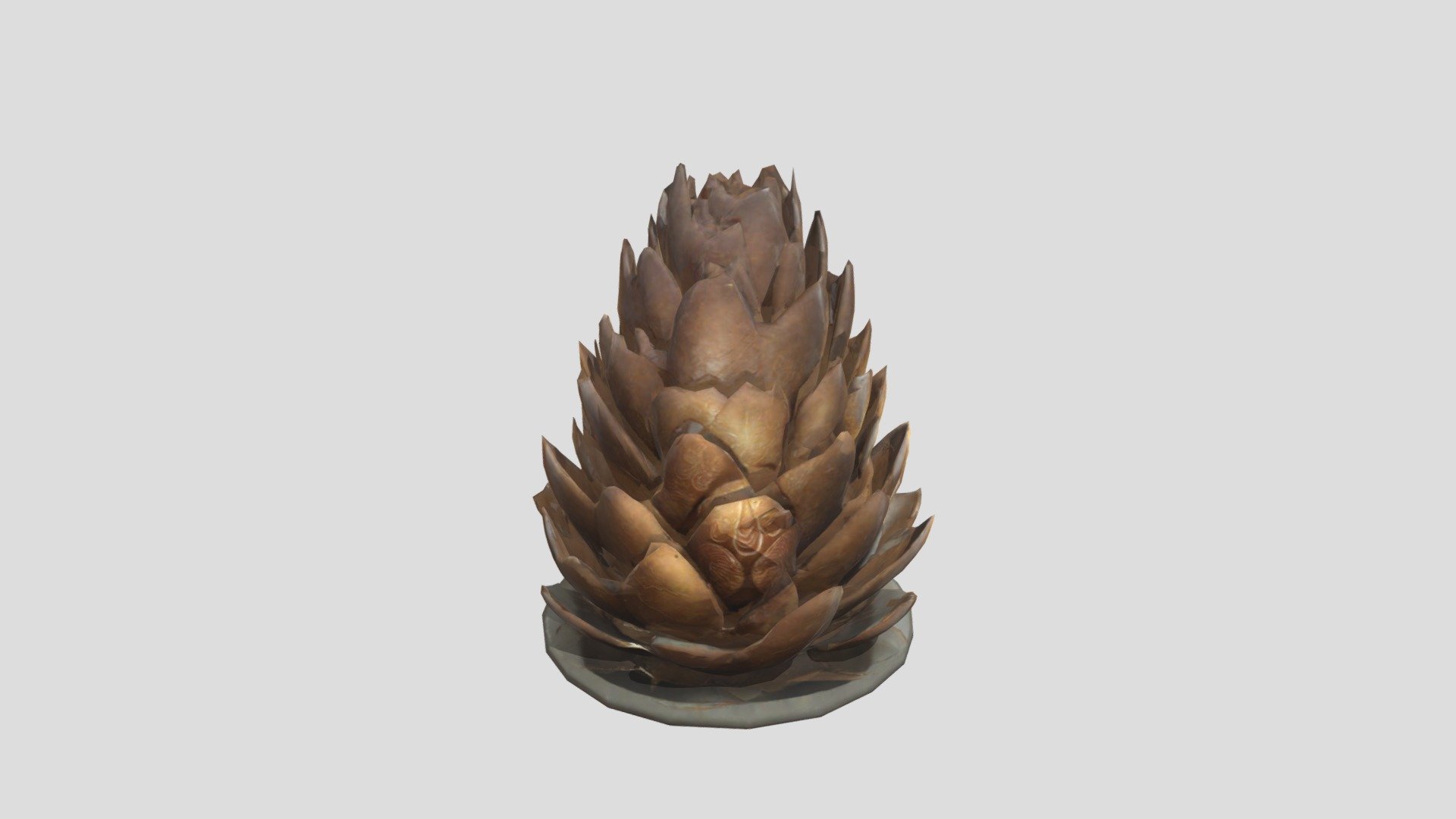 Golden_ Pinecone_ Sculp_0119133454_texture - 3D model by eny0 [ddfd2b1] - Sketchfab