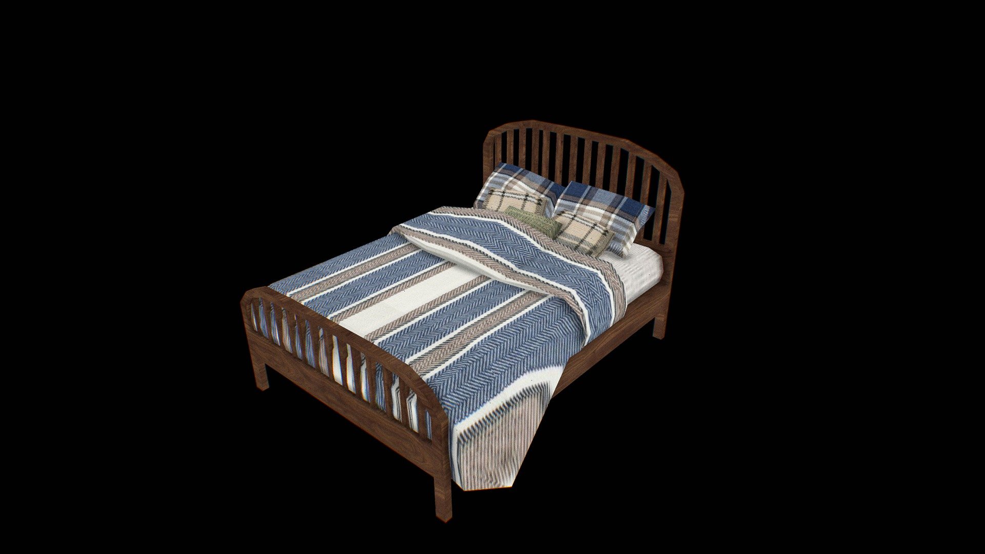 Low-Poly PSX Style Double Bed - Download Free 3D model by vanillao03 ...