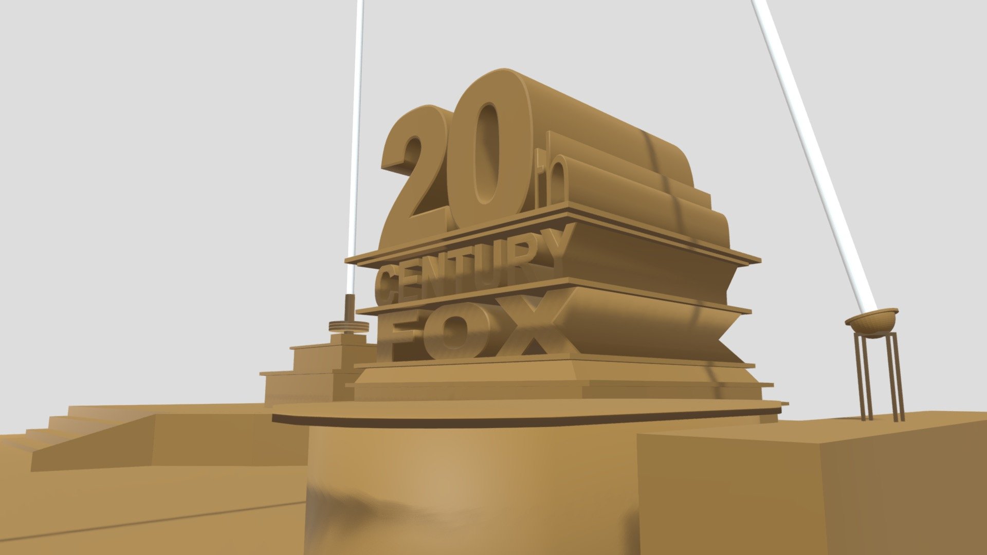 20th Century Fox logo by MrPollosaurio remake (J - Download Free 3D ...