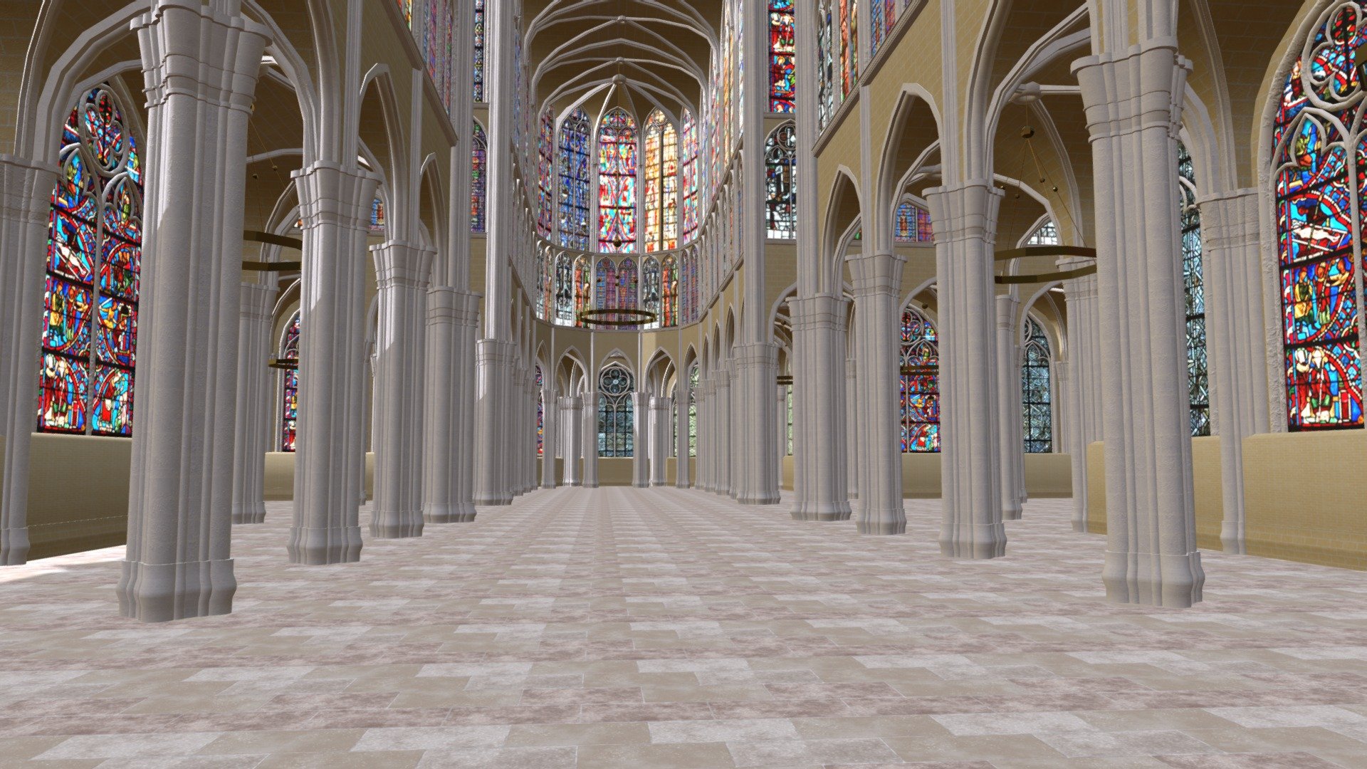 Restitution of a 13th century gothic decor - Download Free 3D model by ...