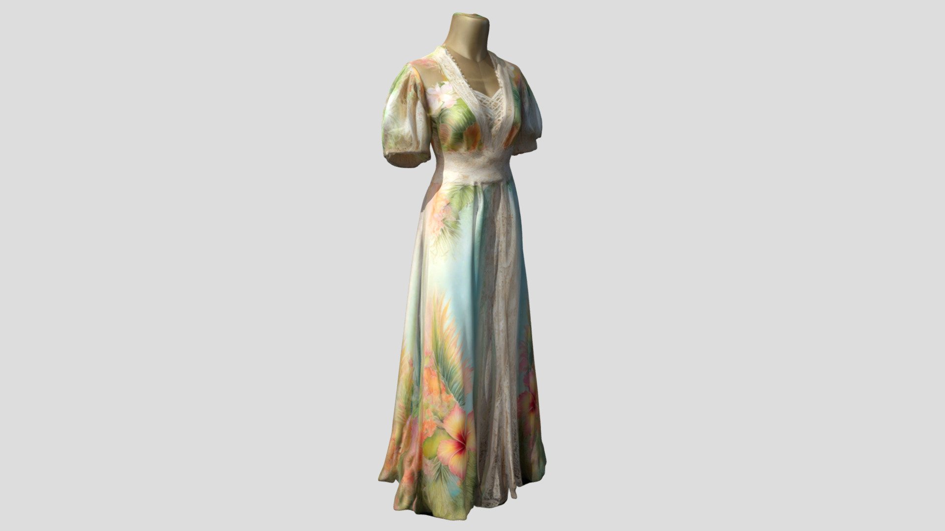 Hawaiian Wedding Holoku - Download Free 3D model by Brian Trepanier ...
