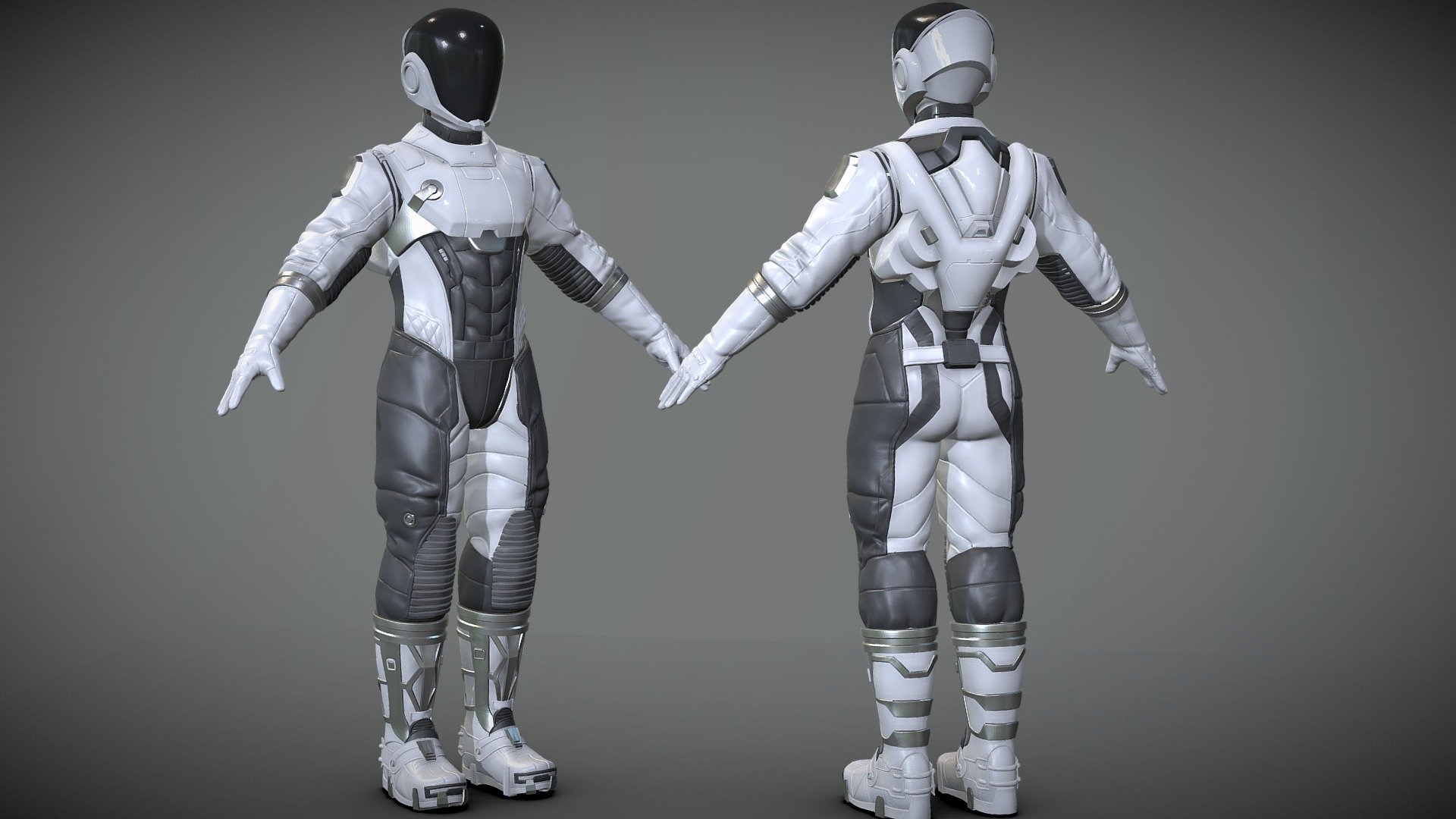 Astronaut Spacesuit Sci Fi Space Suit robot - 3D model by Vincent Page ...