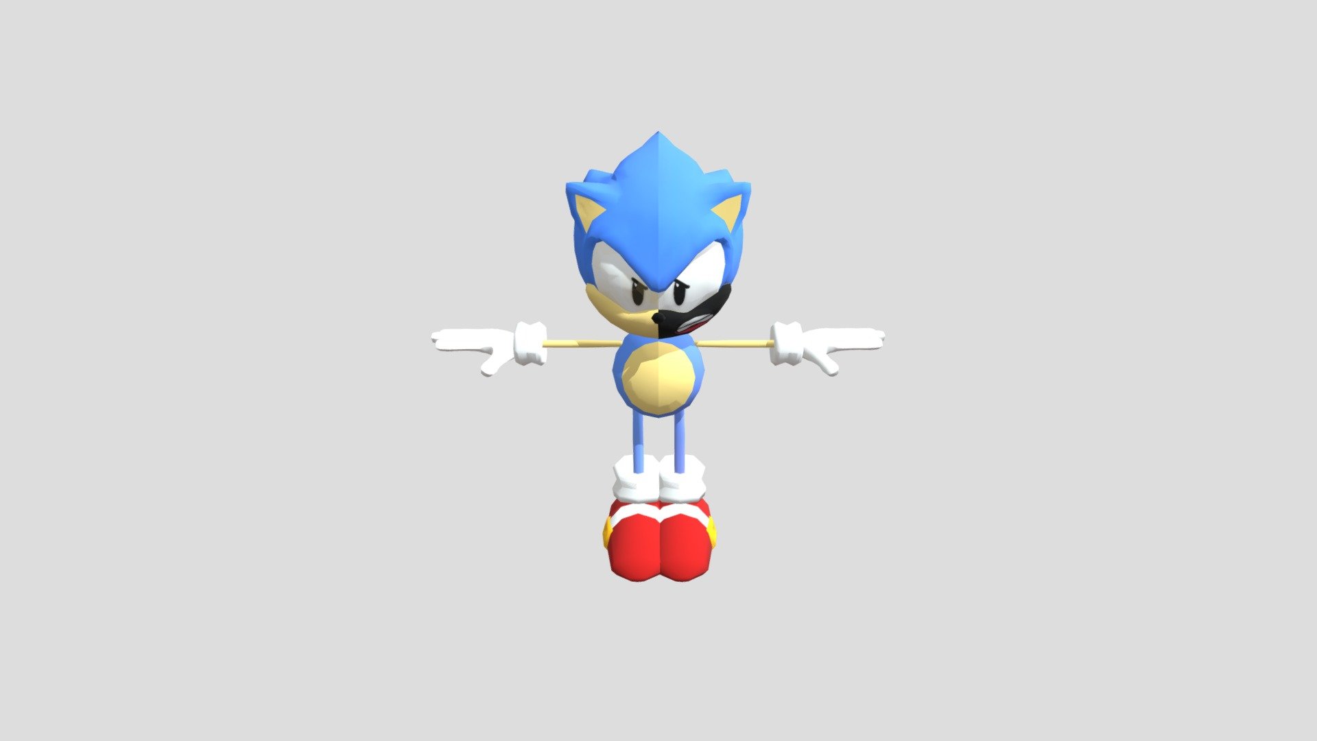 Classic sonic - Download Free 3D model by andresthehedghog1 [de07ab5] - Sketchfab