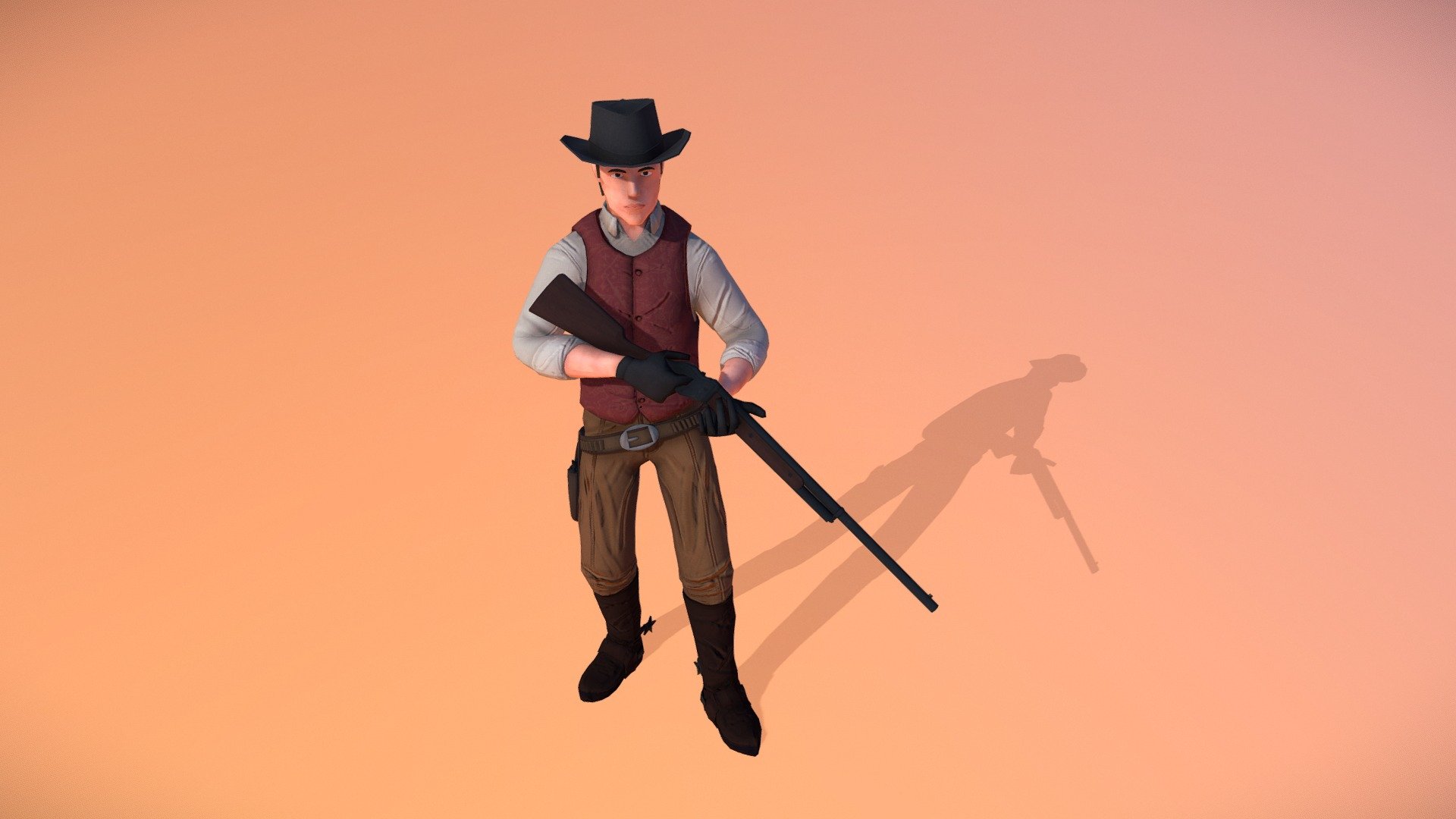 Cowboy - Blu "The Calm Breeze" Fannan - 3D model by ihfarn [de0c70b ...