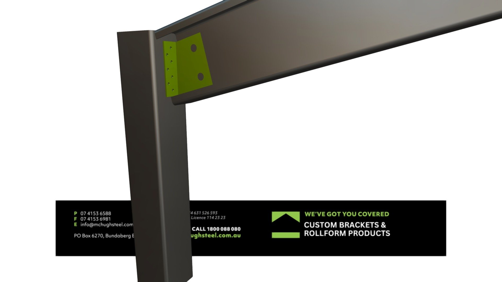 DWG340-15 C150-15Deg Flat RoofCarport Rafter Bkt - 3D model by ...