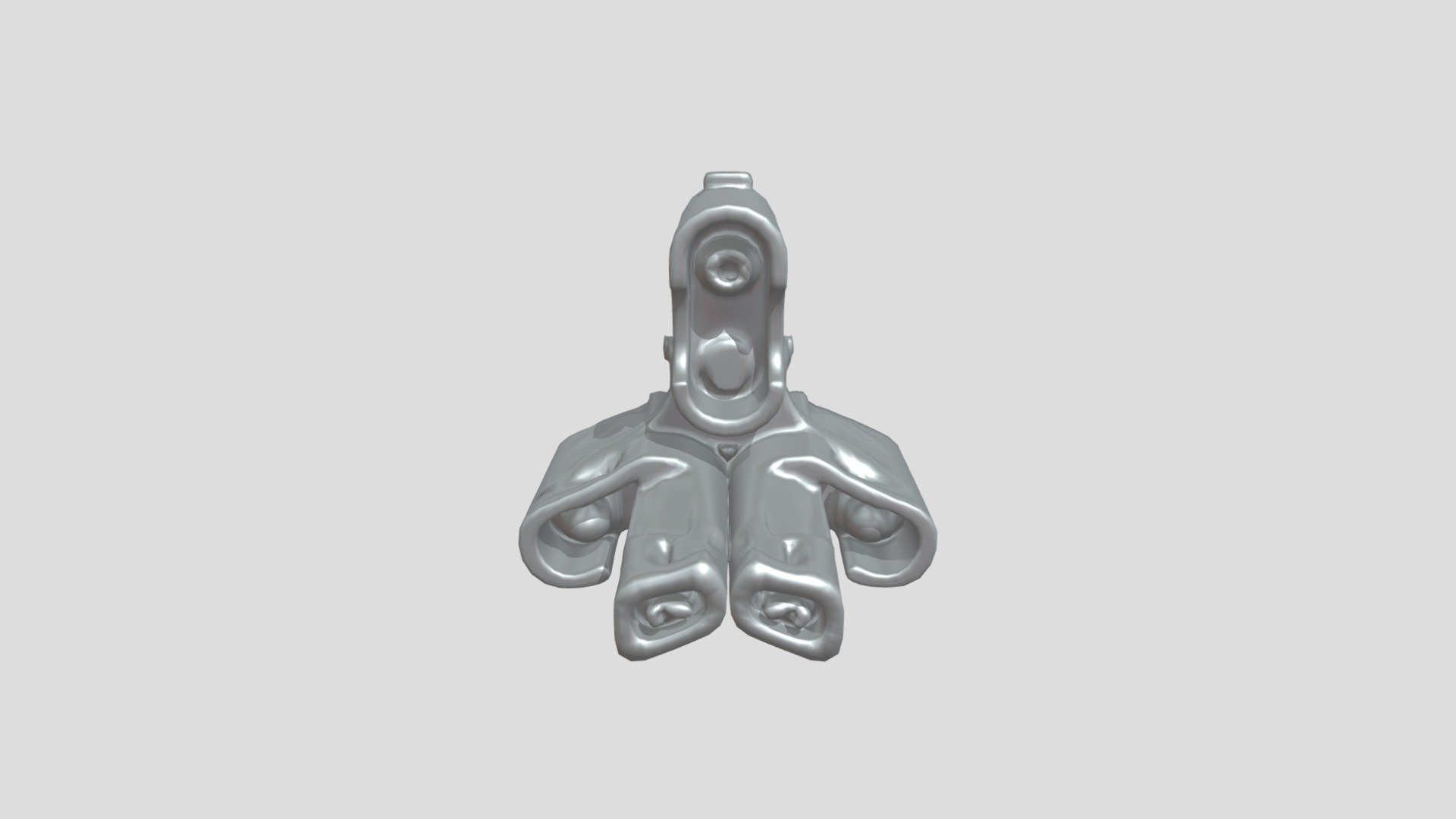 Futuristic metal object with cylindrical parts - 3D model by ...