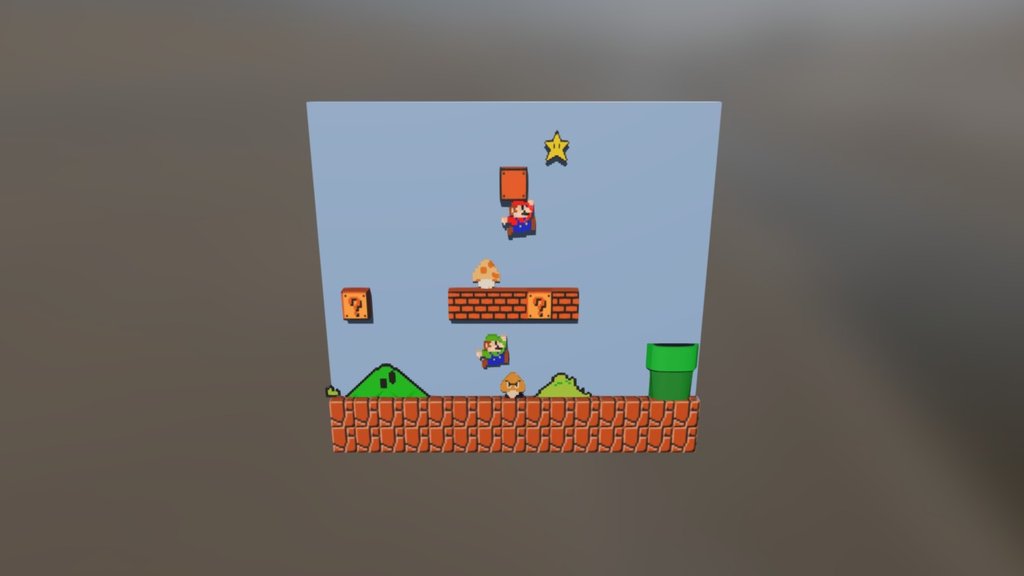 Mario Exhibit - 3D model by tom1493 [de0f7fd] - Sketchfab