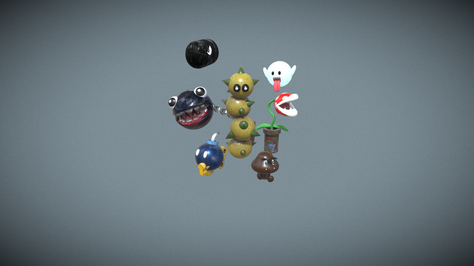 Accurate Super Mario Brothers Enemies - Download Free 3D model by ...