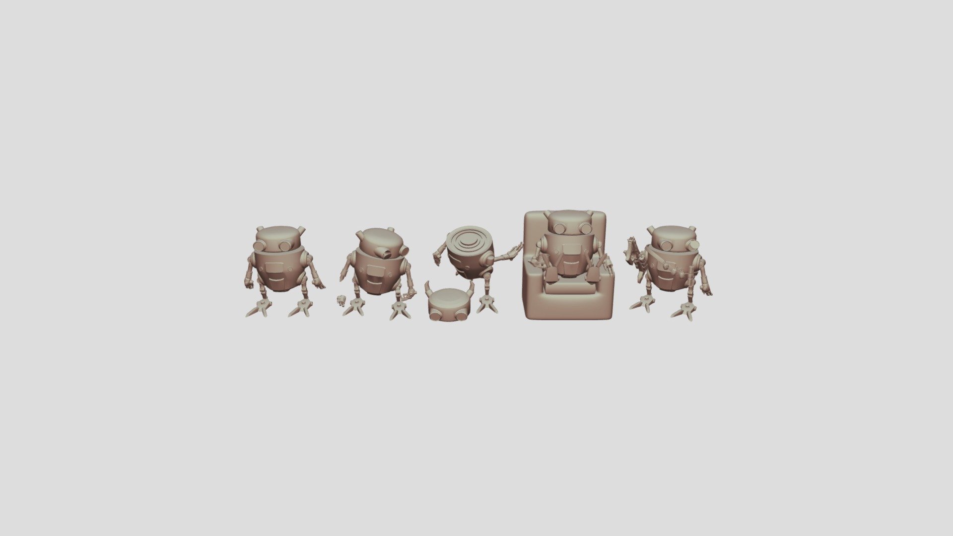 five_bots - 3D model by dango (@cevdol6) [de121cf] - Sketchfab