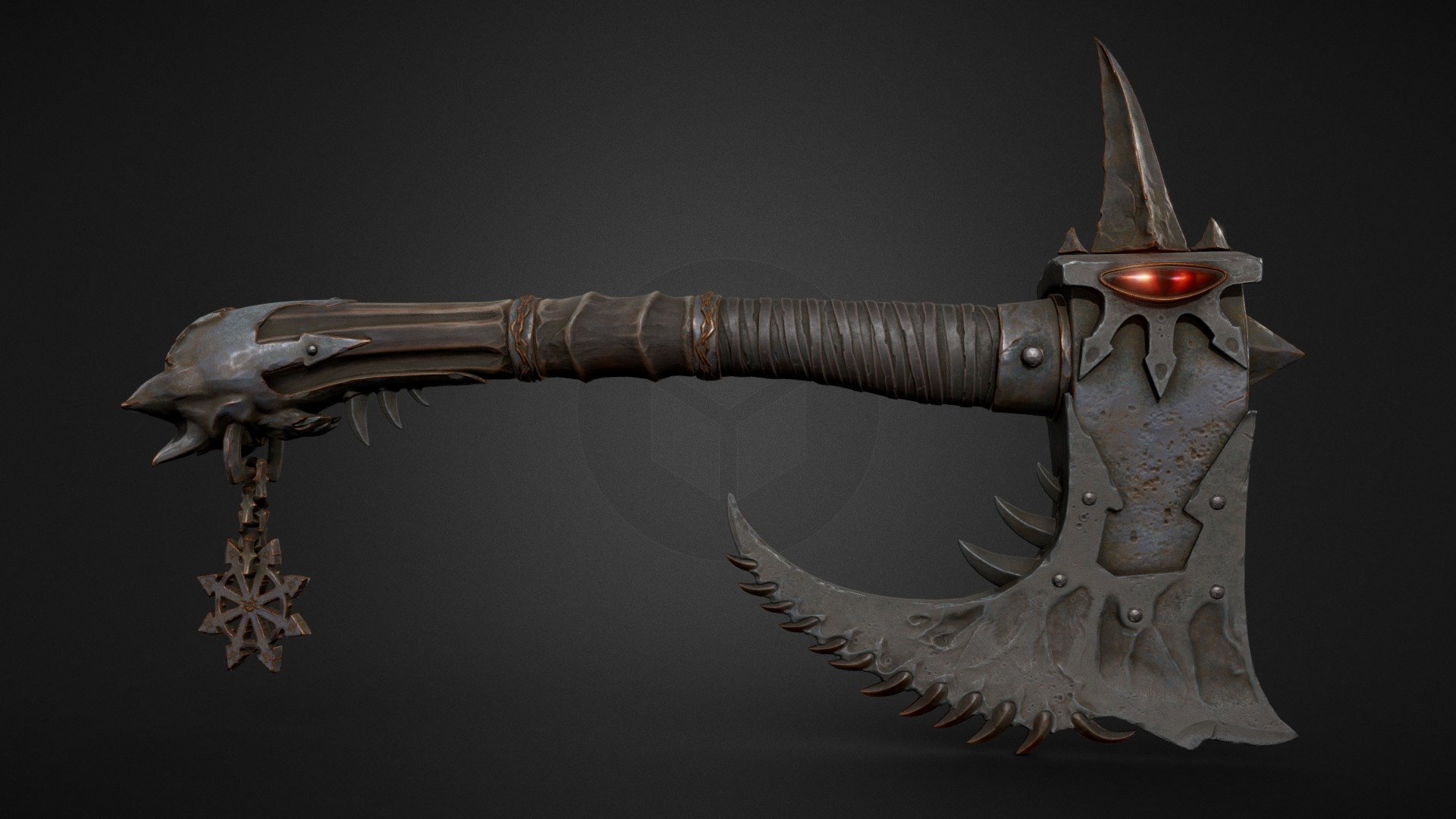 Chaos warrior Axe (Warhammer) - 3D model by Simplix [de1252f] - Sketchfab