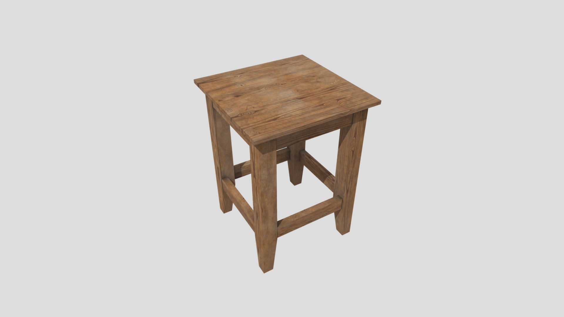 Wooden Stool - 3D model by Rider_20 [de12e04] - Sketchfab