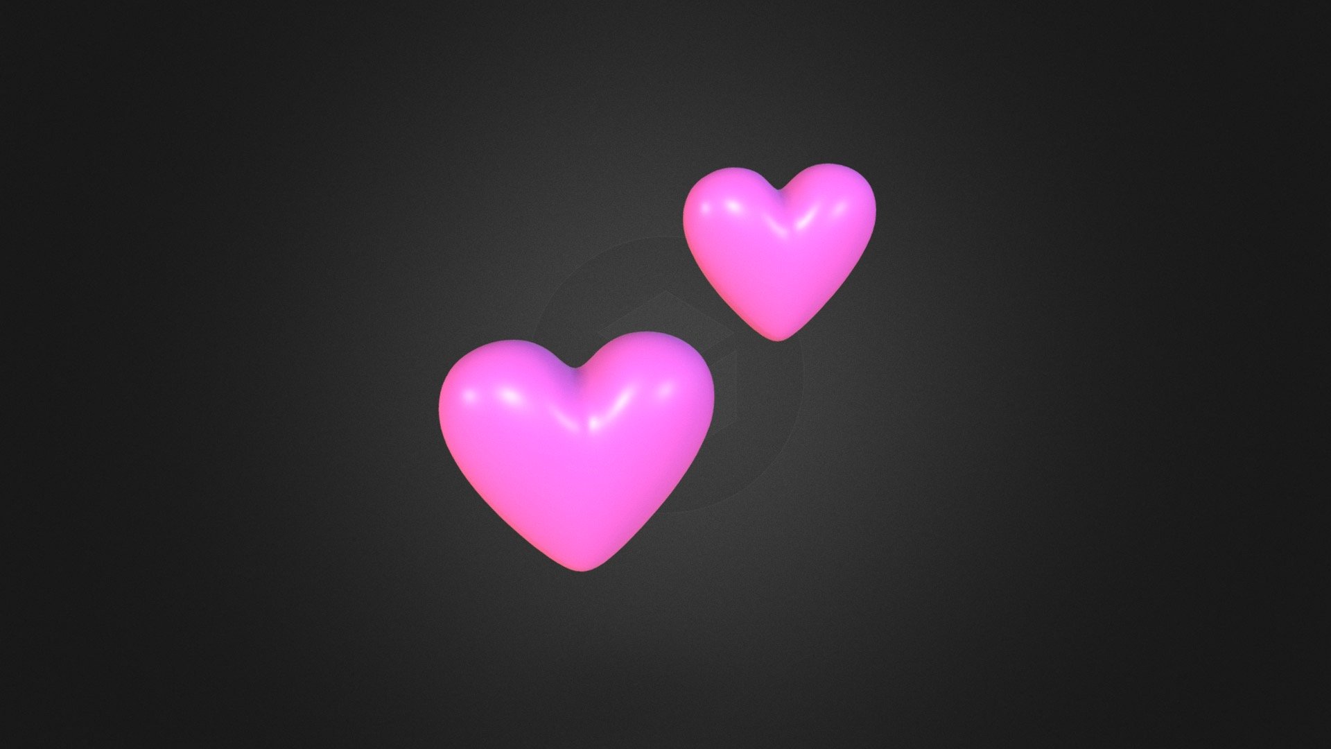 Two Hearts - Buy Royalty Free 3D model by burakonur99 [de154a1] - Sketchfab Store