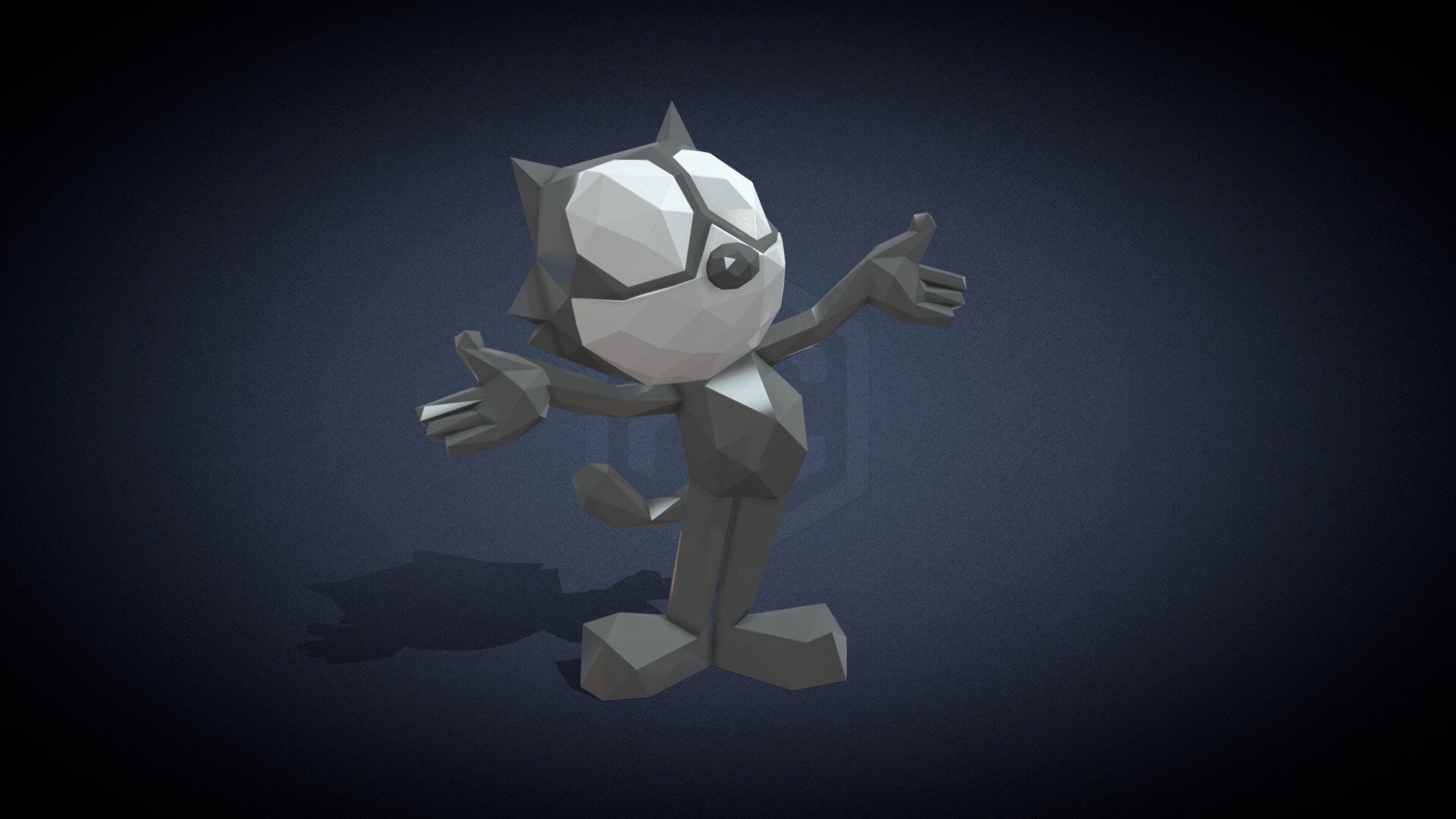 Low-poly Felix The Cat - 3D model by fusedcreations [de15873] - Sketchfab