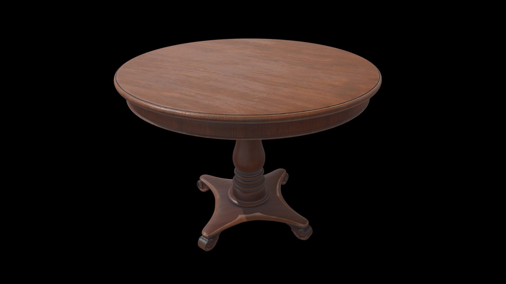 Victorian Wooden table Realistic - Download Free 3D model by alex ...