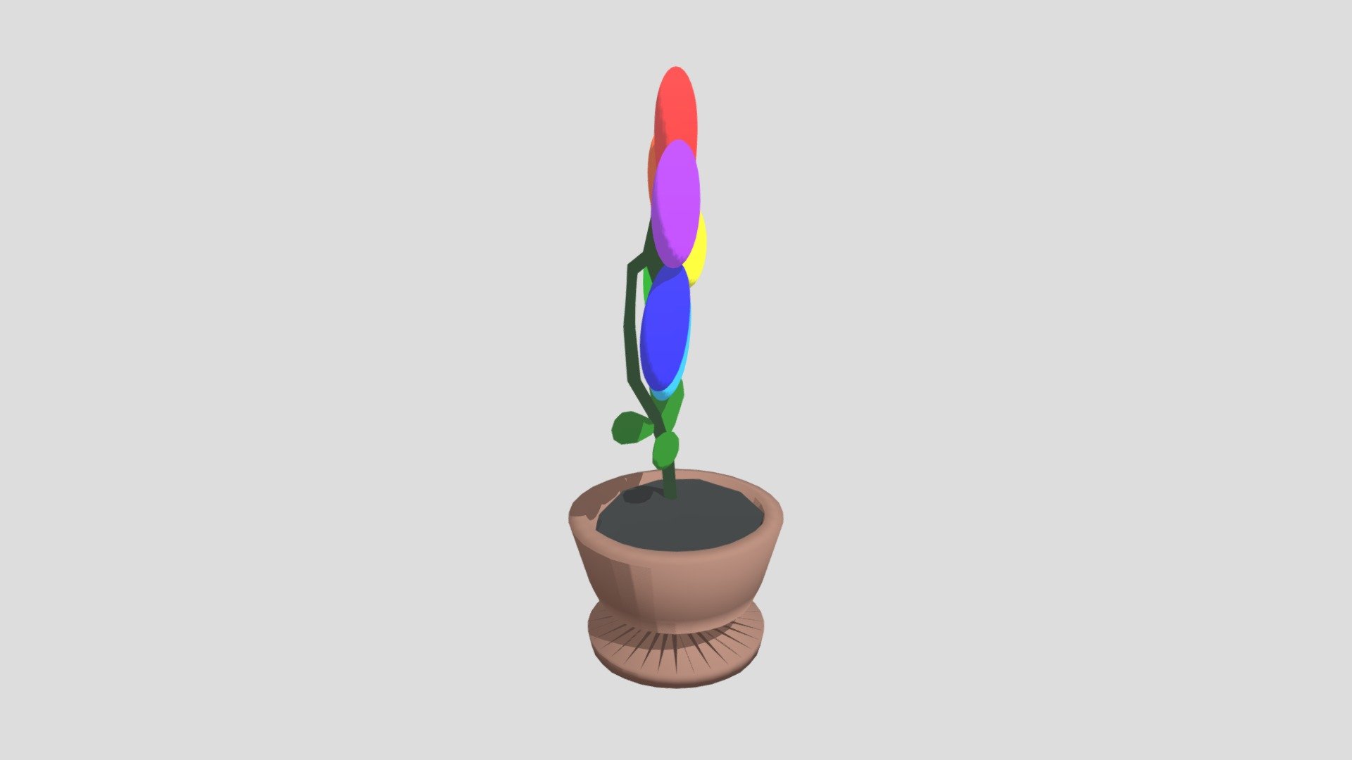 Rainbow Flower - 3D model by galabol [de19ff6] - Sketchfab