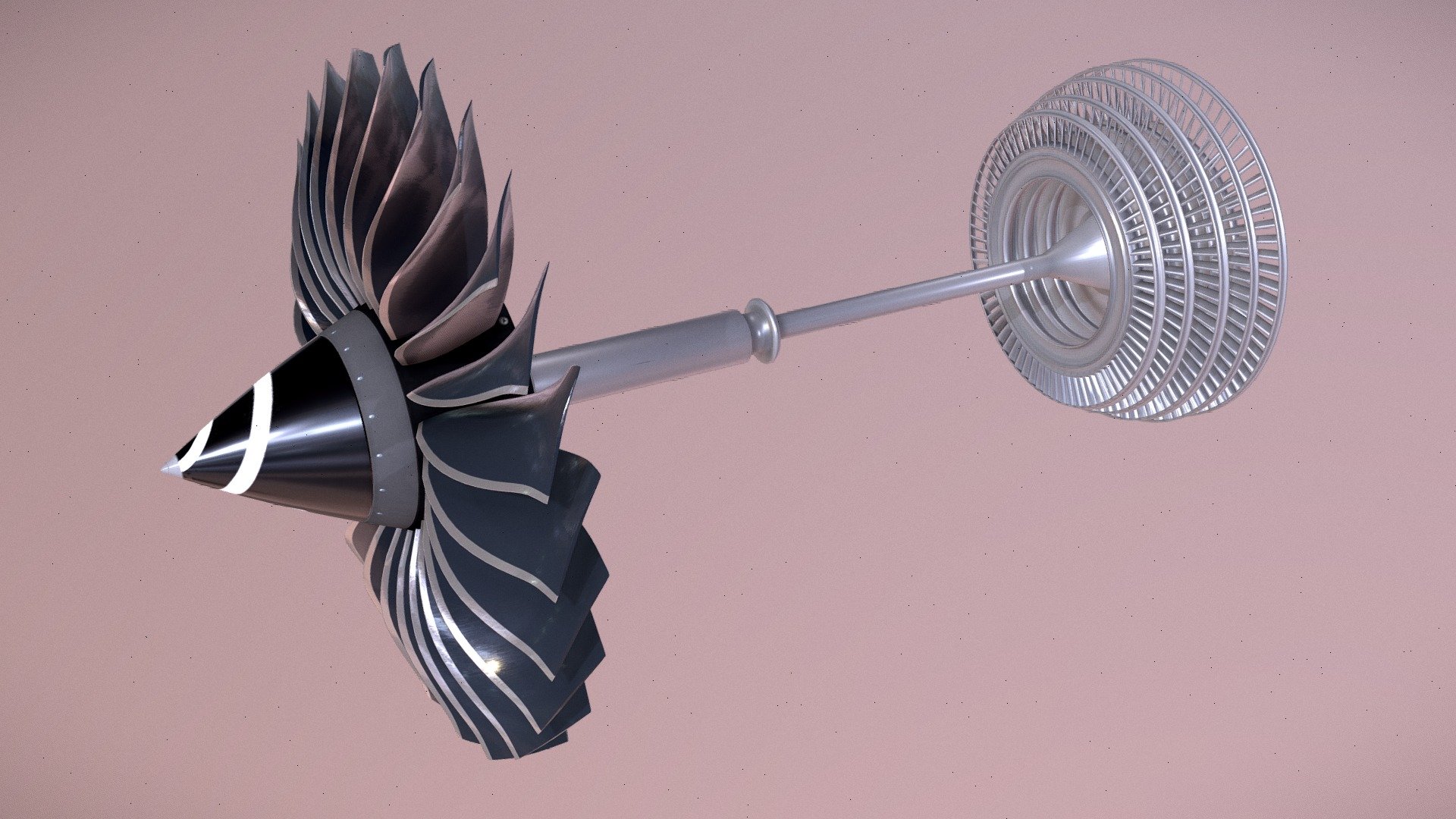 Trent 1000 LP Spool Animation - 3D model by Kanedog (@Kane33) [de1ae80 ...