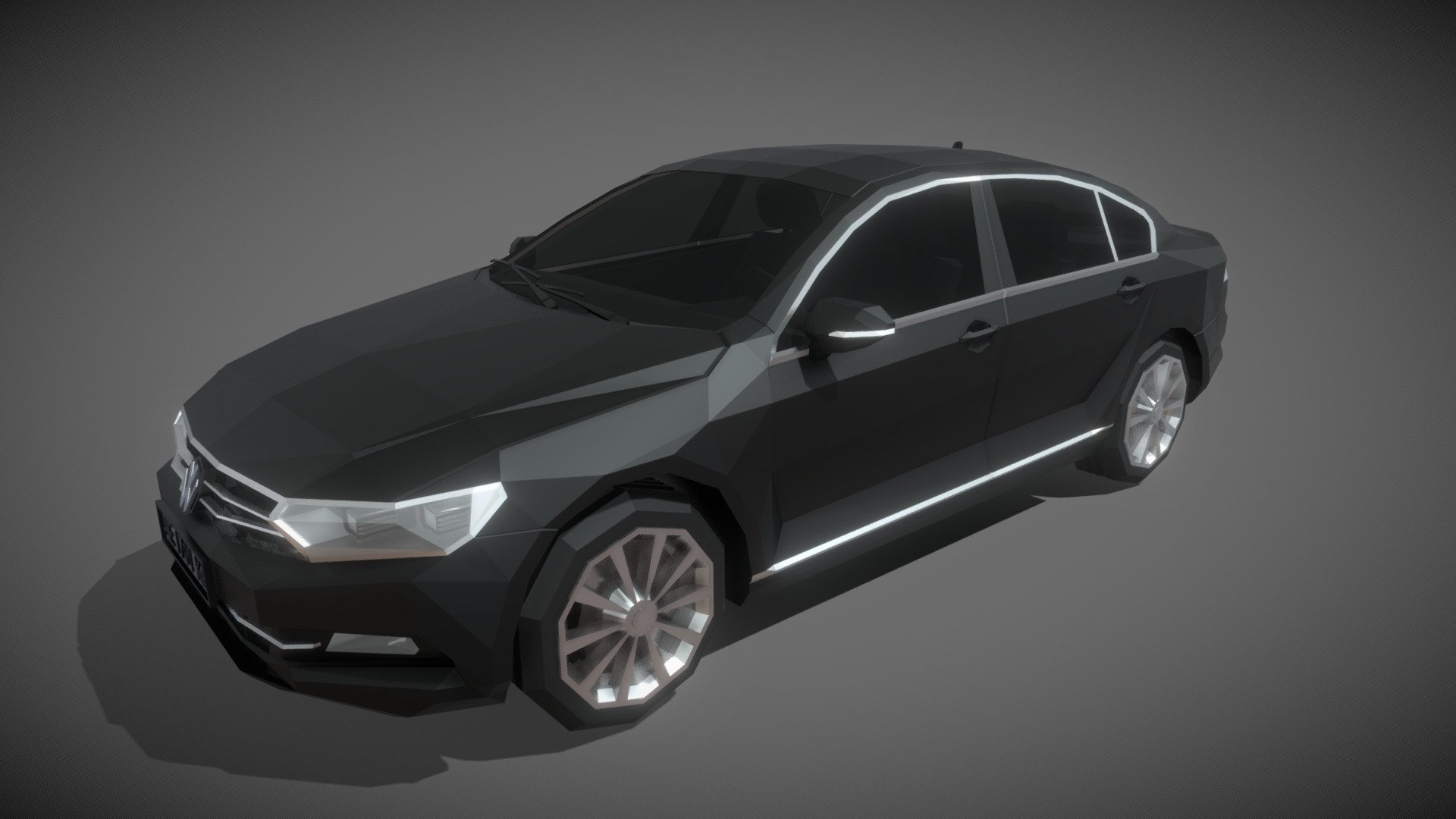 Low Poly 2019 Volkswagen Passat B8 sedan by Spark Models | Download ...