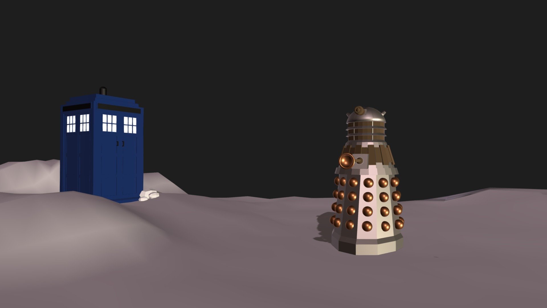 Scène Tardis et Dalek - 3D model by orlane [de20f5c] - Sketchfab