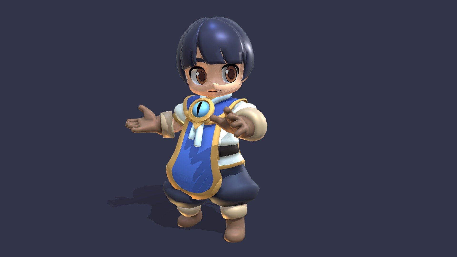 Young Boy Mage - 3D model by Arkane Pixel (@ArkanePixel) [de21649] - Sketchfab