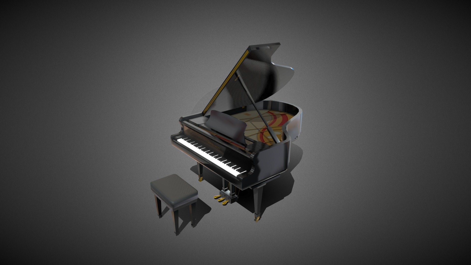 Grand Piano | DCL - 3D model by Low Poly Models (@LowPolyModelsWorld ...