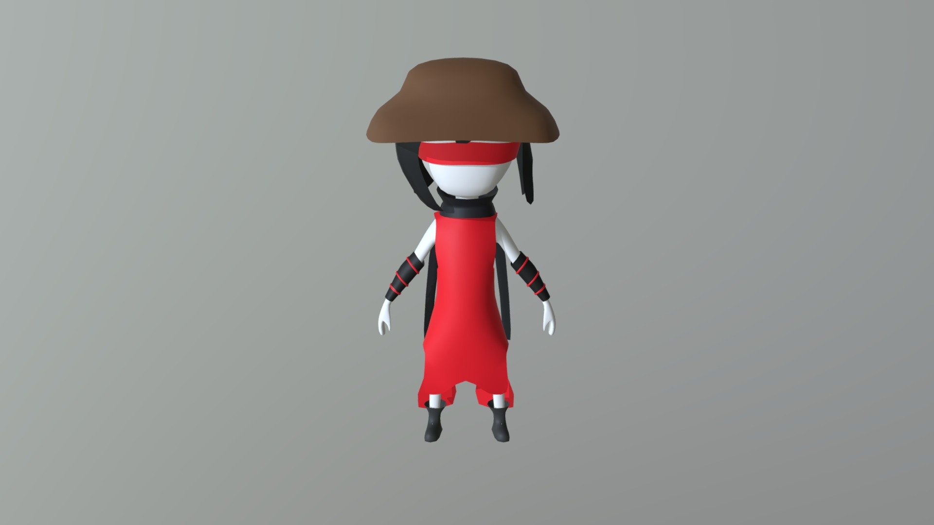 Red Chibi Ninja - 3D model by Alberthomas [de241d7] - Sketchfab