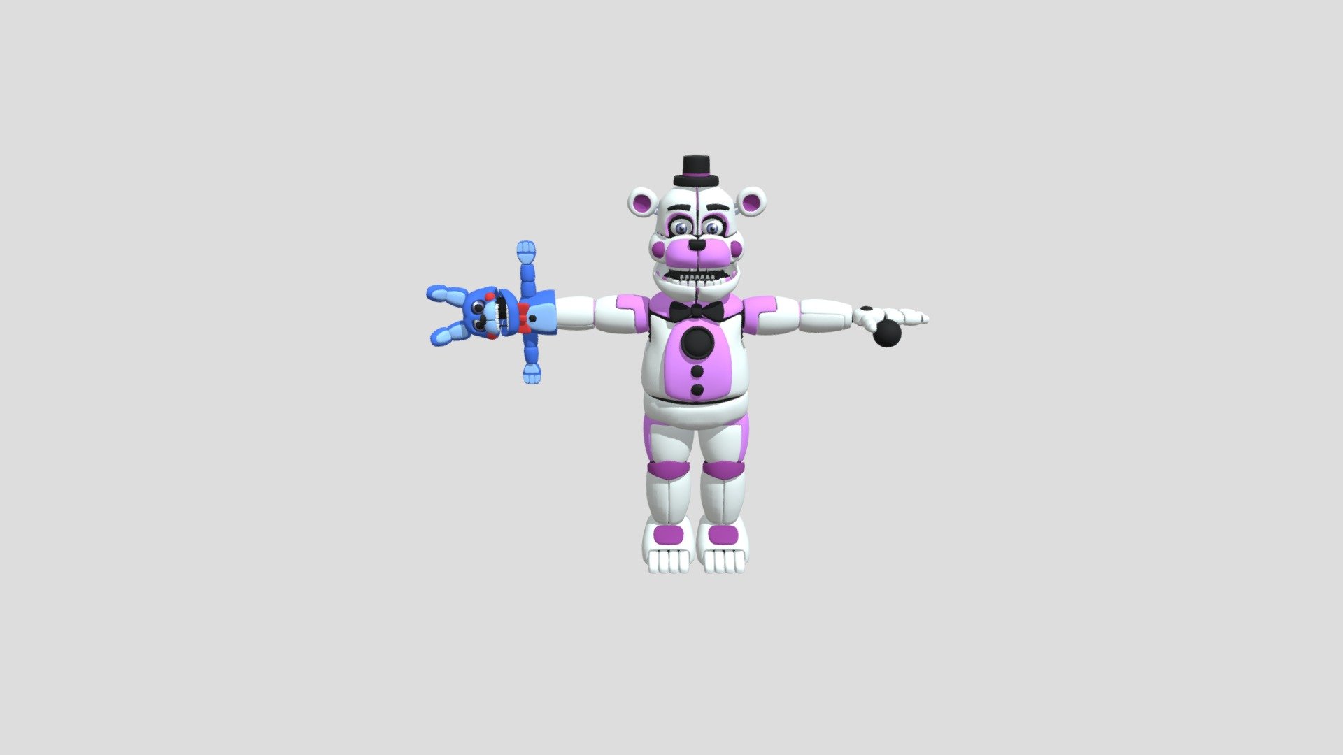 fnafsl_funtime_freddy - 3D model by Q12 [de2448e] - Sketchfab
