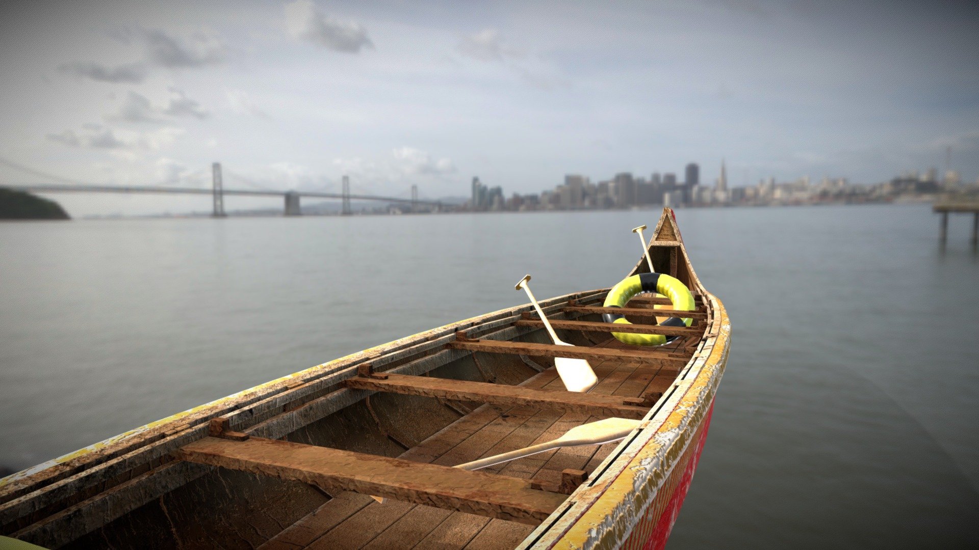 Canoe _ River racing wooden boat - Buy Royalty Free 3D model by Ajay S ...