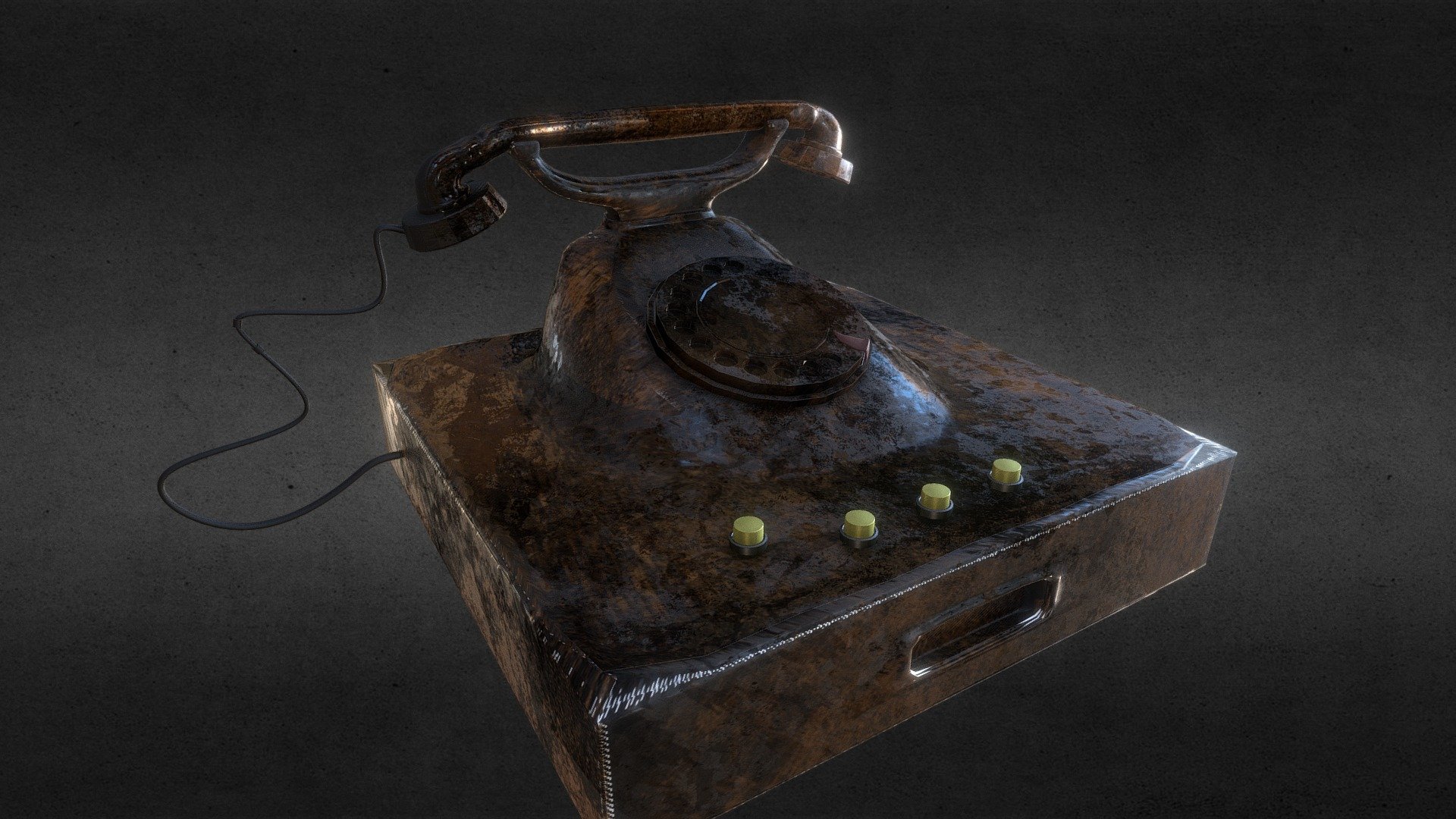 Rusted Rotary Telephone - Download Free 3D model by TUJM (@ggflutter ...