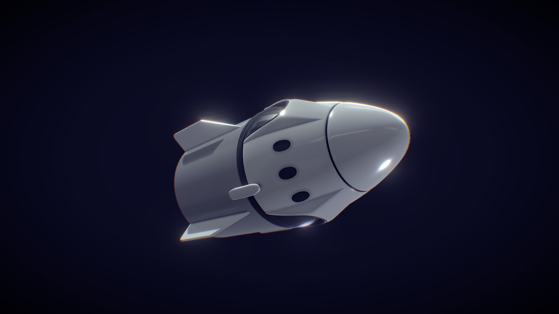 Crew module 🚀 SpaceX (nose of rocket) 3D model - Buy Royalty Free 3D ...