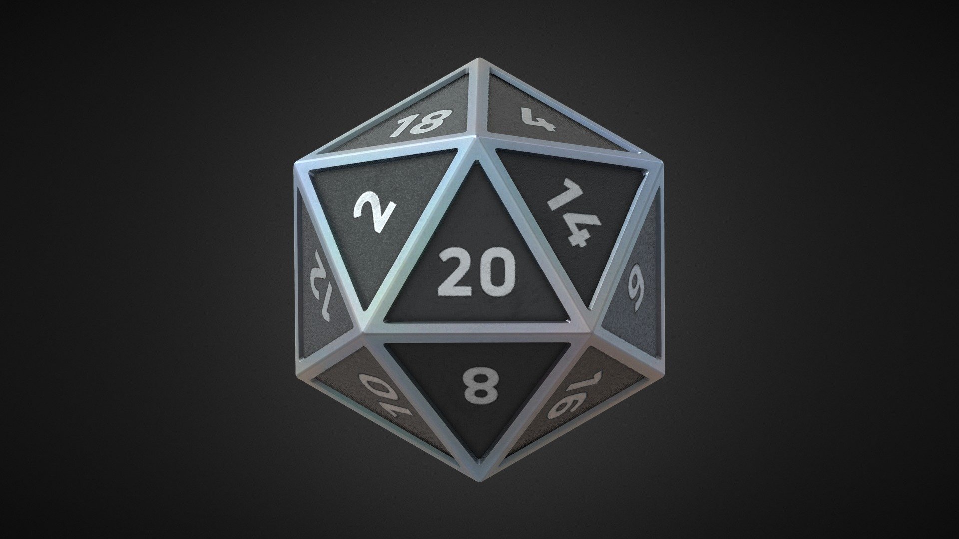 Free D20 | Baked & Game-ready - Download Free 3D model by archonomous ...