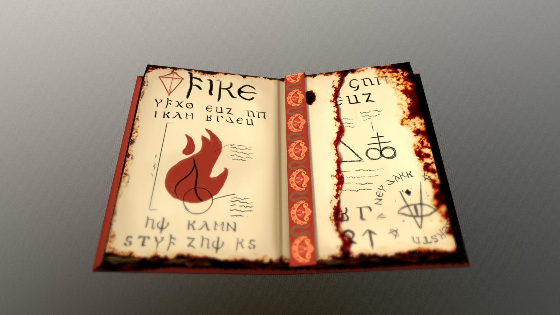 Fire Study Book - 3D model by monicacosi [de30494] - Sketchfab