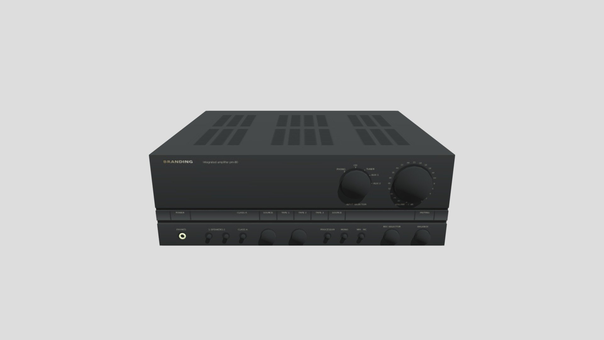 Stereo amplifier - Download Free 3D model by 1-3D.com [de322e6] - Sketchfab