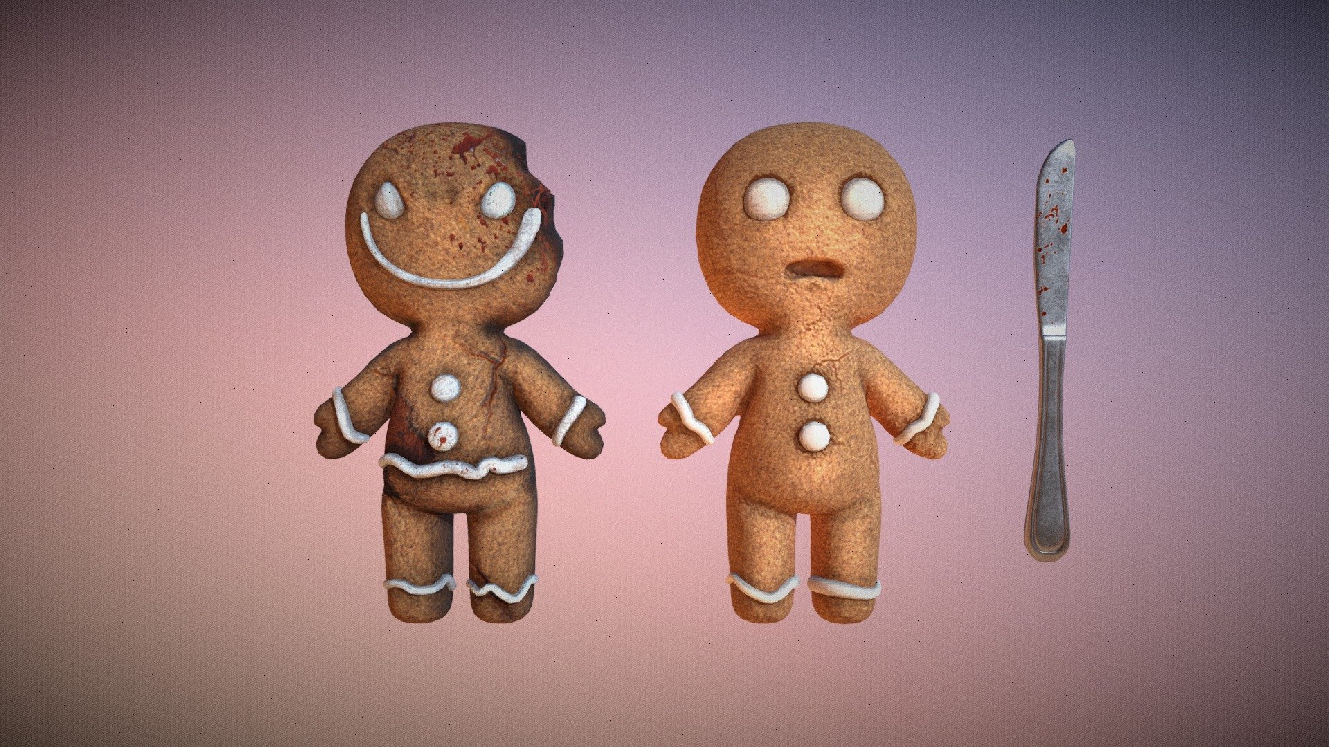 Gingerbread Man - 3D model by Yvonne (@yuhanyvonne) [de33439] - Sketchfab