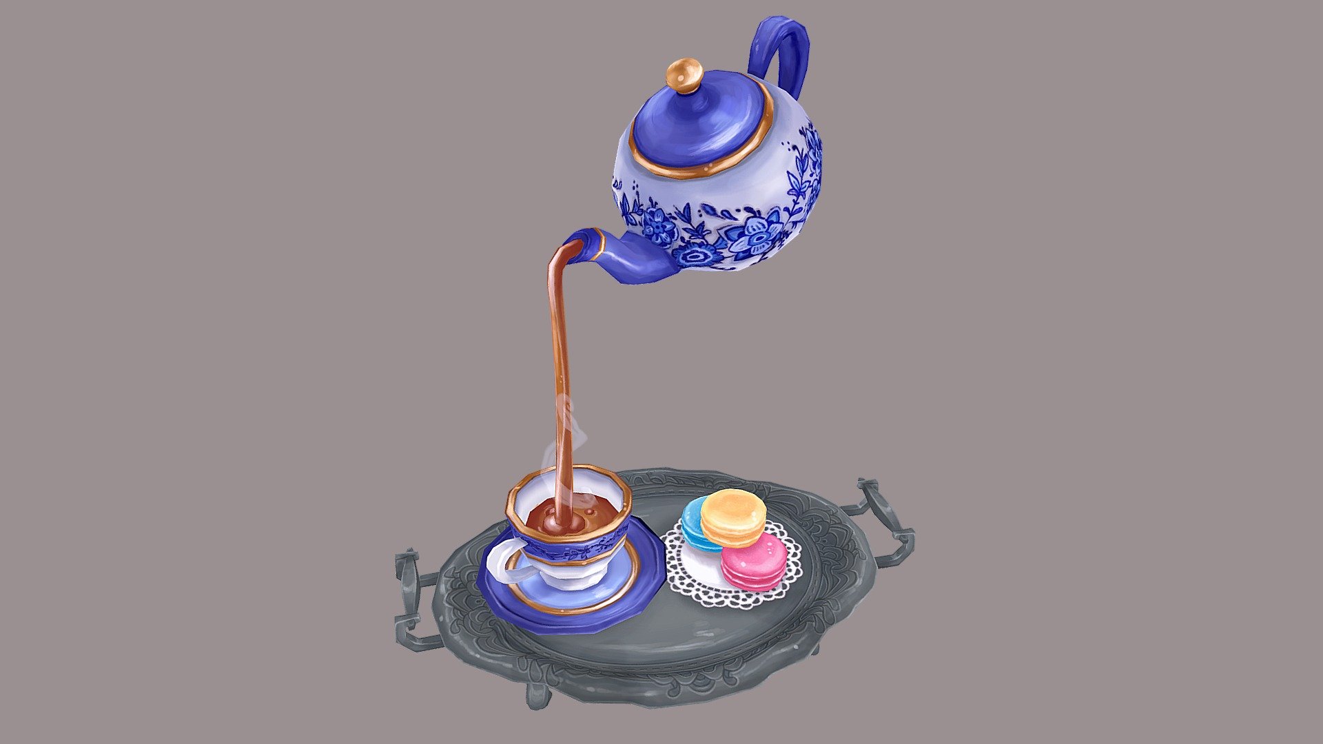 Tea Time! - 3D model by Emily Bailey (@emilybailey) [de33475] - Sketchfab