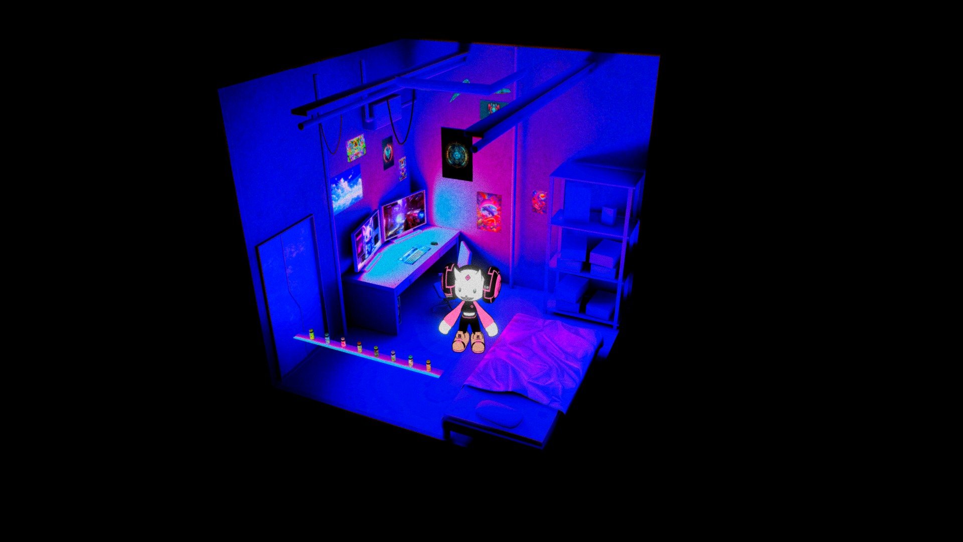 GLITCH RAVE ep01 - 3D model by GLITCH RAVE (@eeexse) [de3474d] - Sketchfab