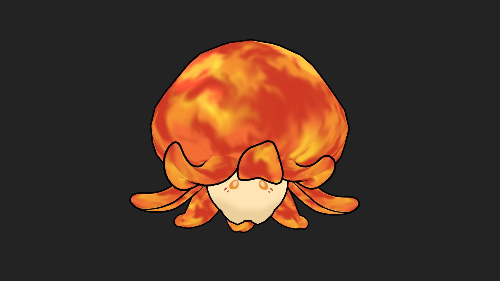 Genshin Impact inspired floating Pyro Fungus - 3D model by Leila ...