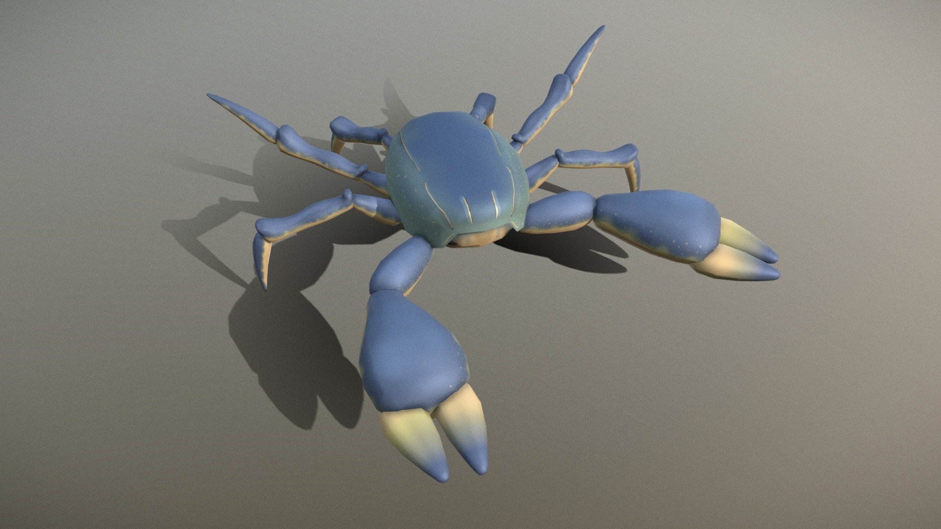 Textured and animated blue crab or crustacean - 3D model by Constanza ...
