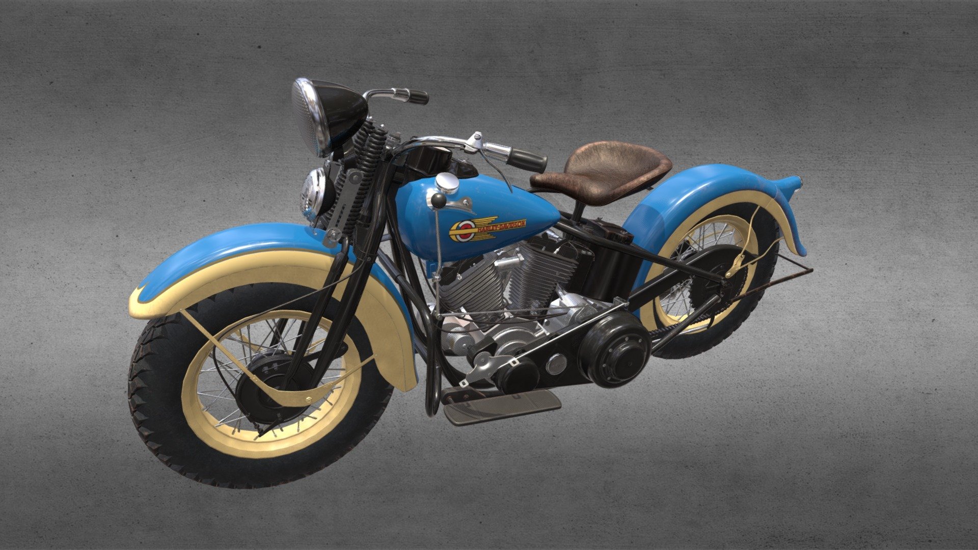 Harley Davidson - 3D model by ArtBros (@3dartbros) [de38126] - Sketchfab