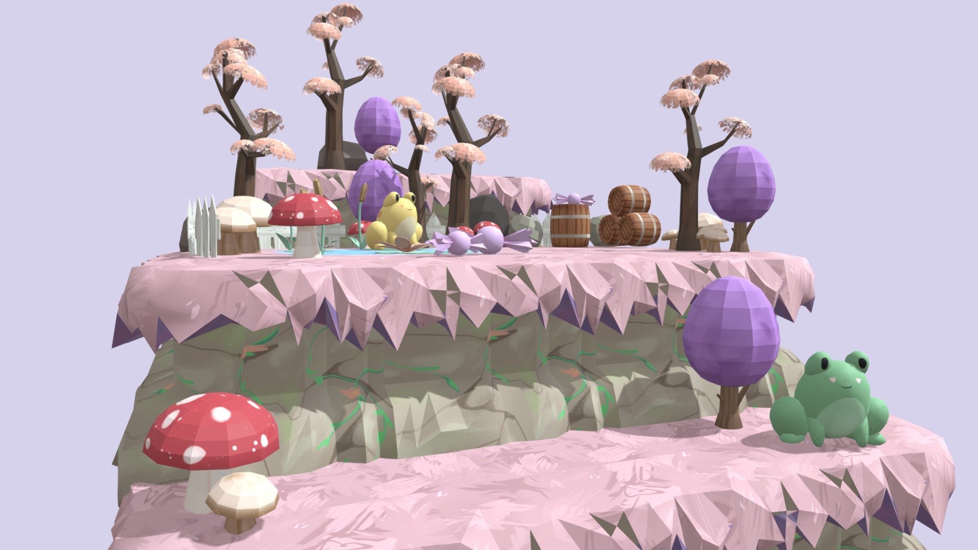 Frog Scene - 3D model by hailz [de3a8c4] - Sketchfab